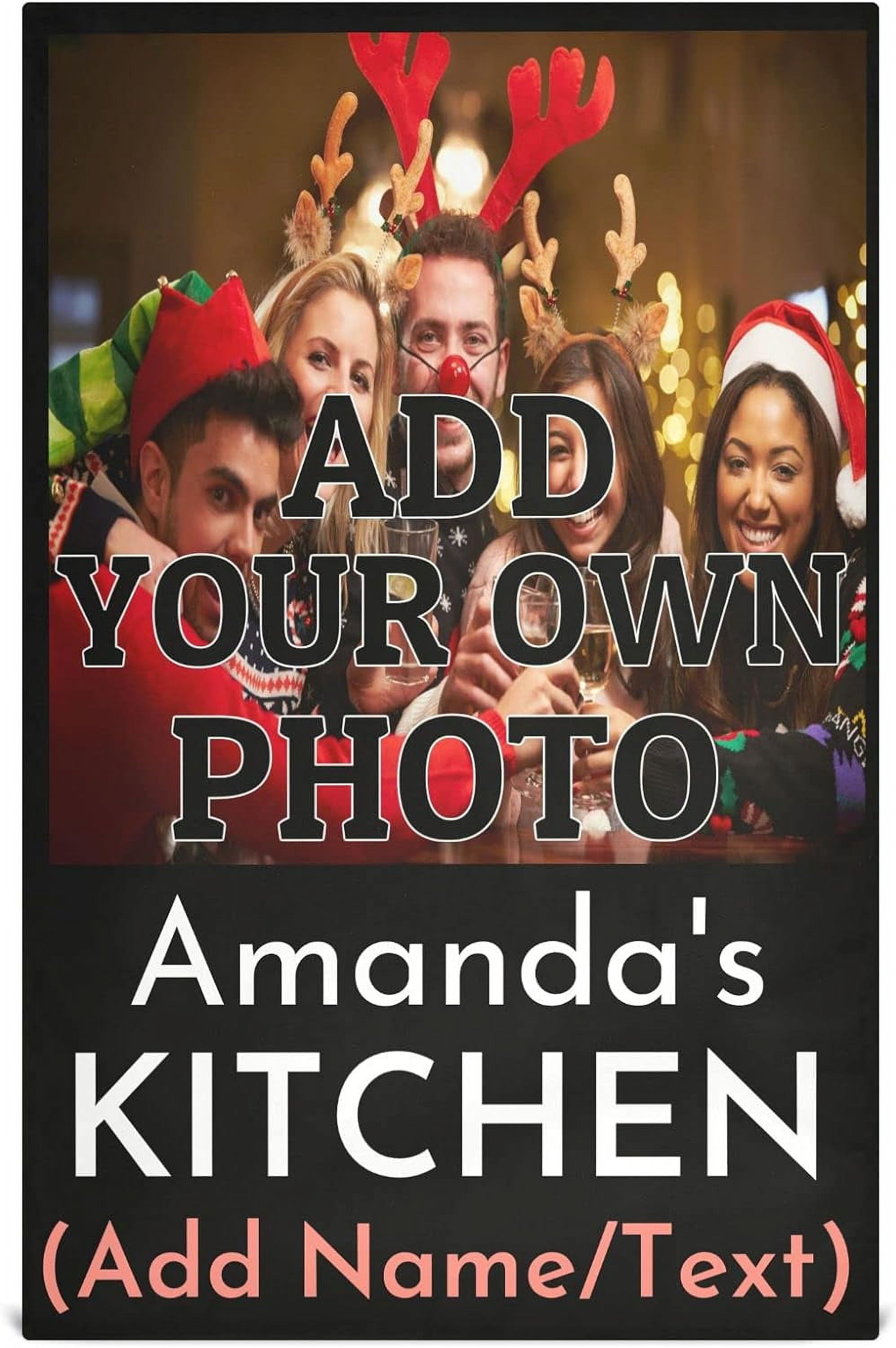 GZHJMY Personalized Kitchen Towels 1 Pack Dish Cloths Reusable Cleaning ...