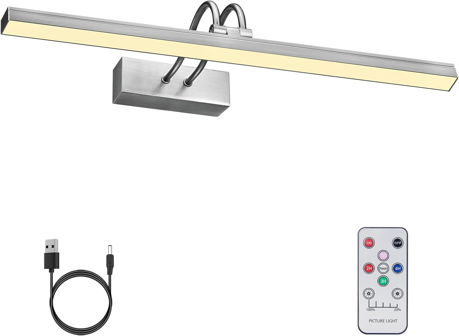 GZHJMY Picture Light, Wireless Rechargeable Gallery Lights with Remote ...