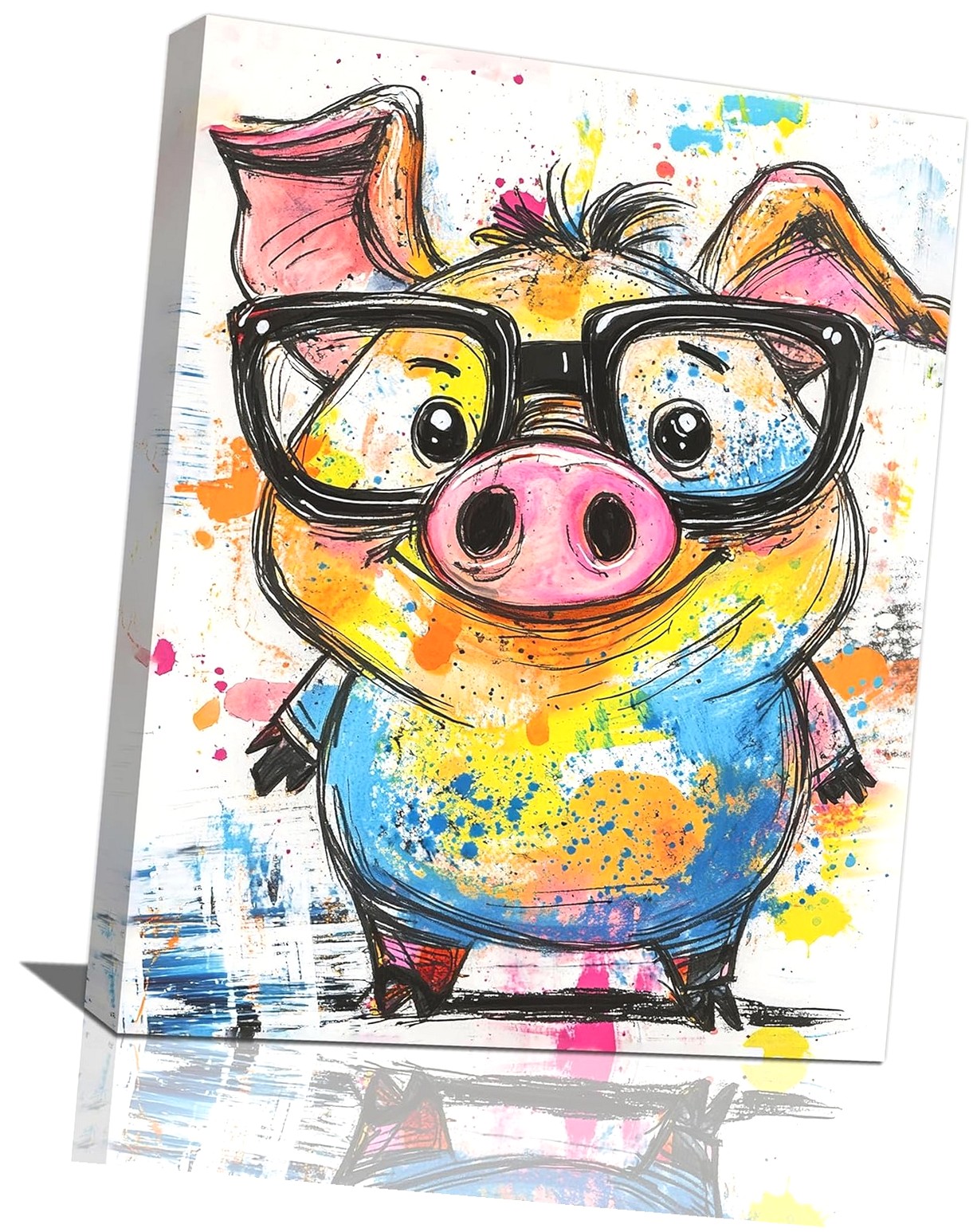 GZHJMY Pig Wall Decor Pig Images Funny Pigs Canvas Wall Painting ...