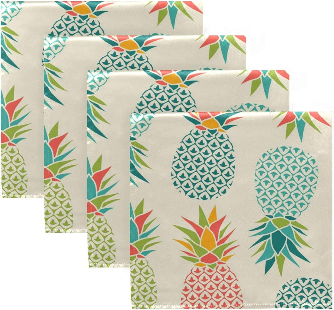 GZHJMY Pineapple Cloth Napkins Reusable Washable Everyday Use 20 × 20 ...