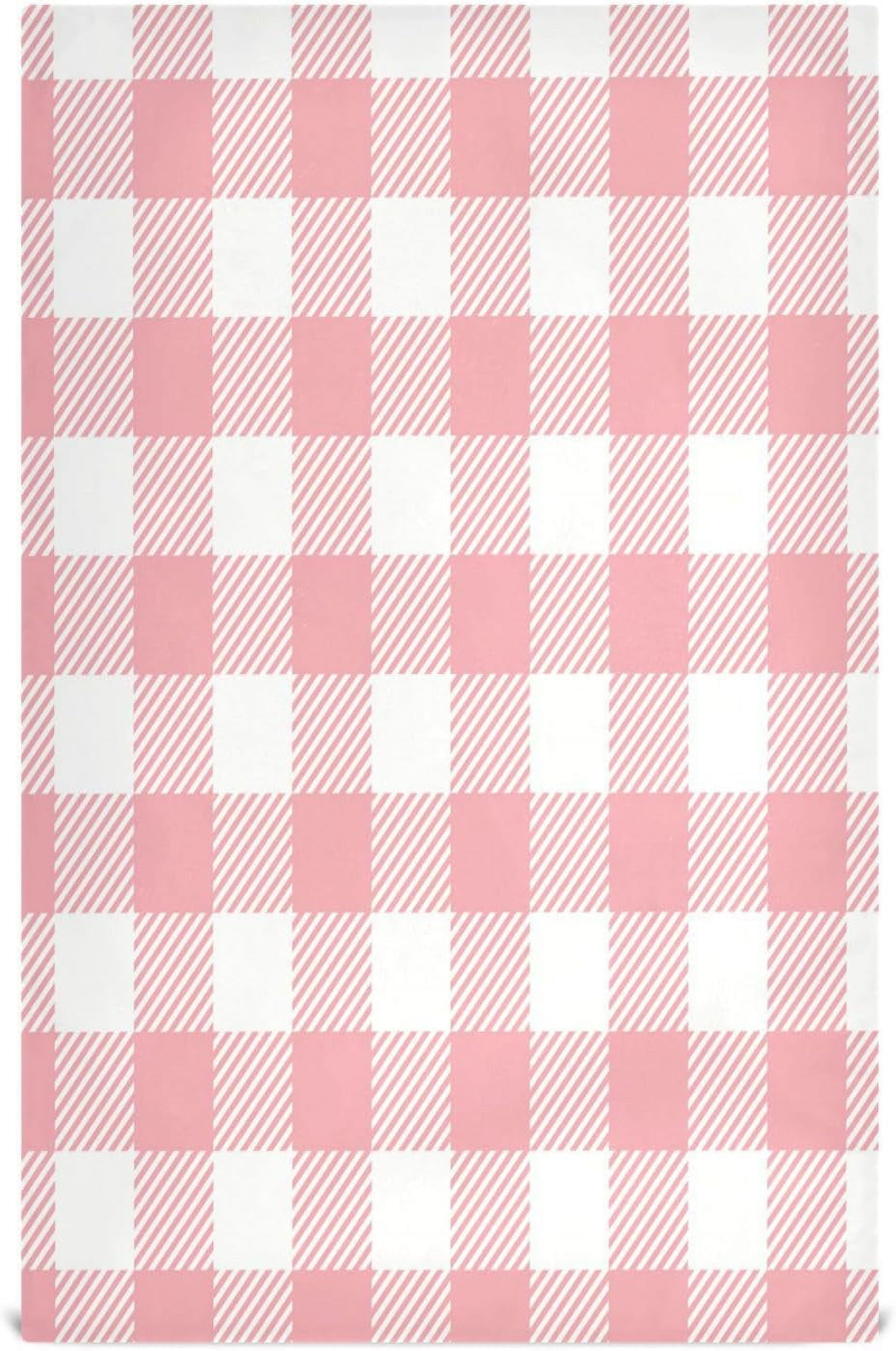 GZHJMY Pink Buffalo Plaid Kitchen Dish Towels 1 Piece,Absorbent Soft ...