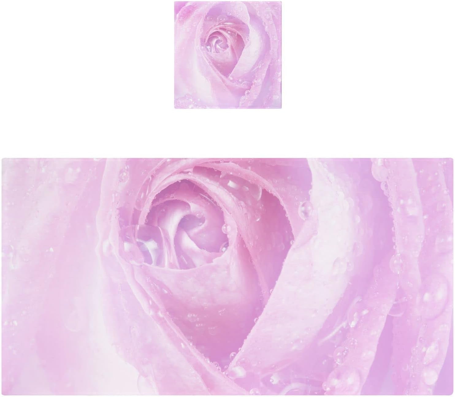 GZHJMY Pink Dewy Rose Bath Towels Set - 1 Bath Towel 1 Washcloth Extra ...