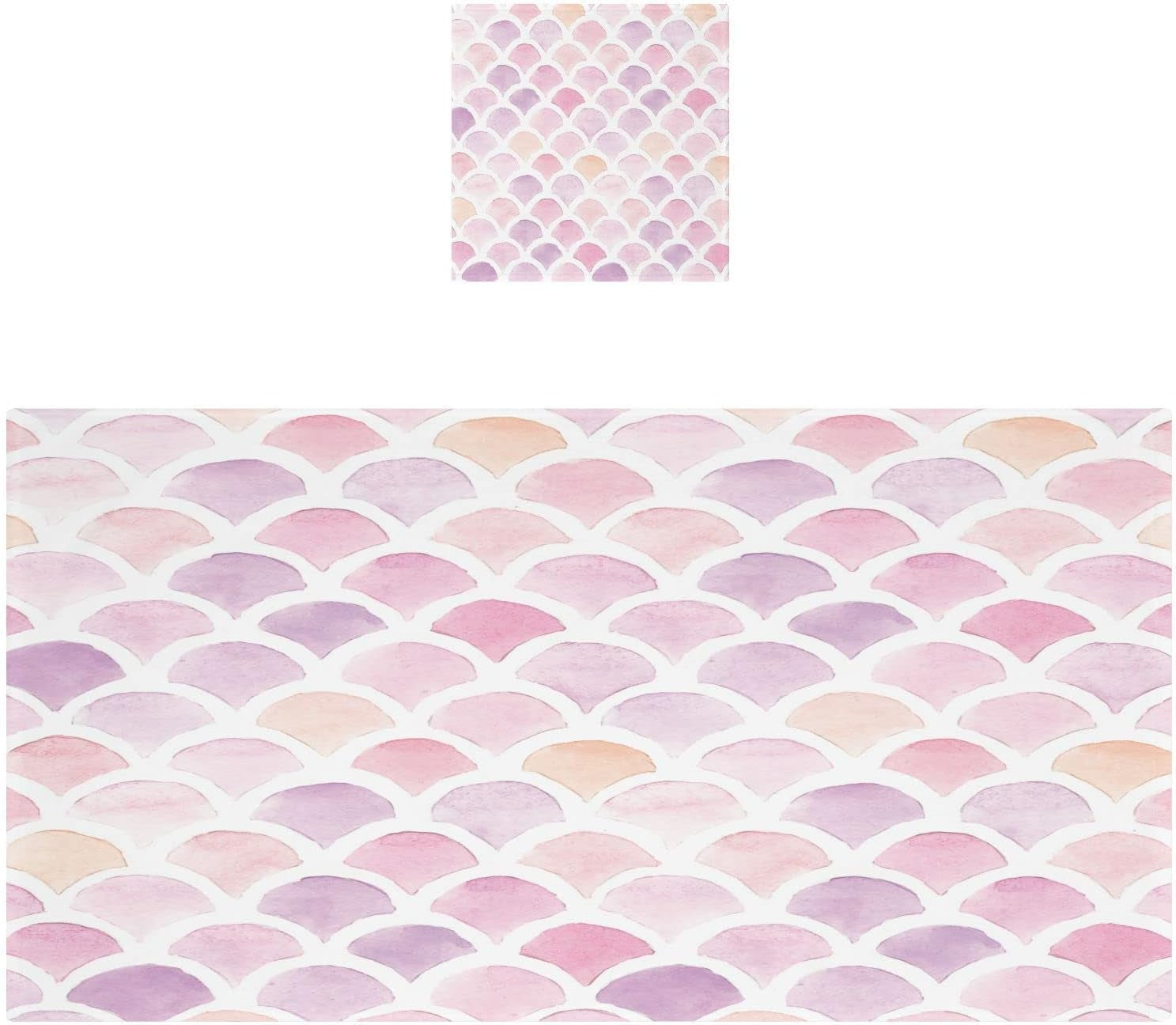 GZHJMY Pink Fish Scales Soft Cotton Towel Sets 2 Piece,1 Bath Towel 1 ...
