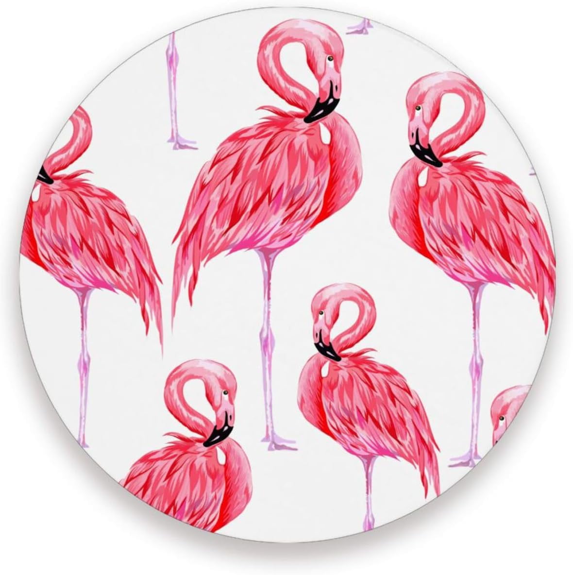 GZHJMY Pink Flamingo Coasters for Drinks Set of 4, Absorbent Ceramic ...