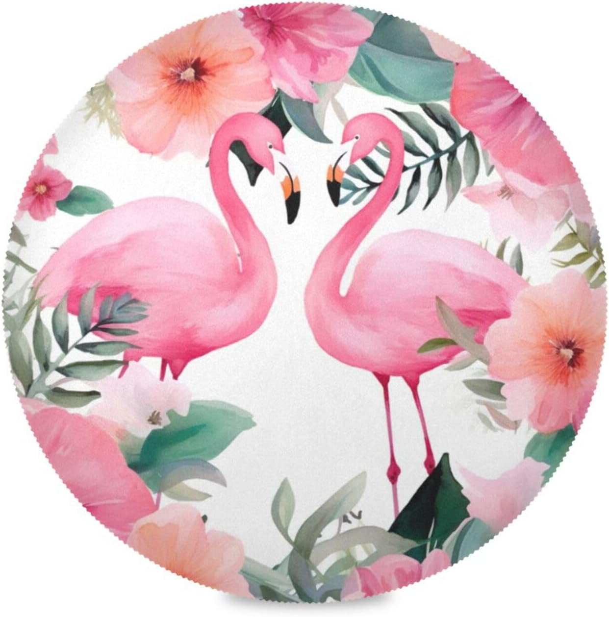 GZHJMY Pink Flamingo Round Placemats 15.4in, Washable Heat Resistant ...