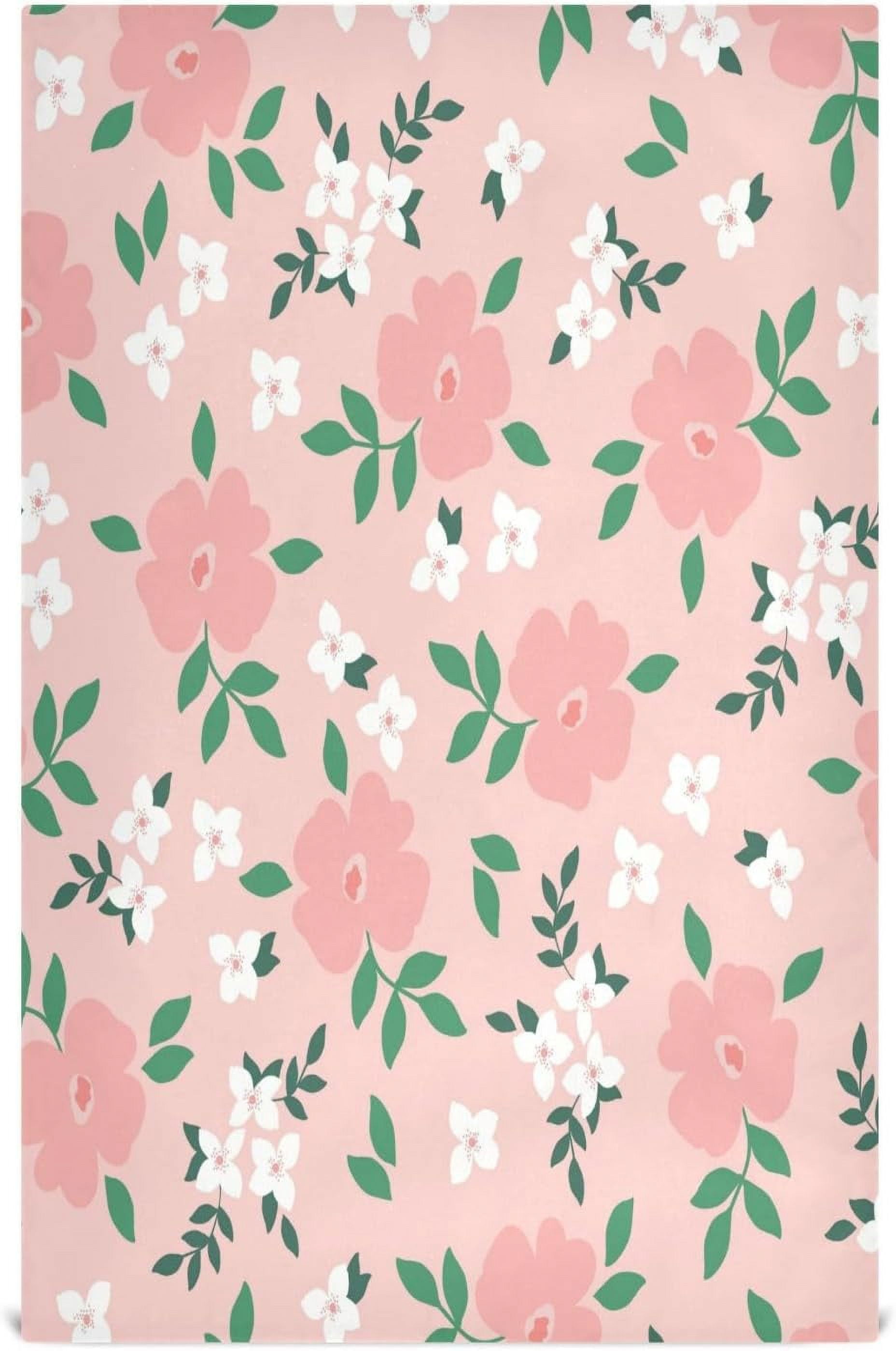 GZHJMY Pink Flowers Kitchen Dish Towel 1 Pack, Soft Absorbent ...