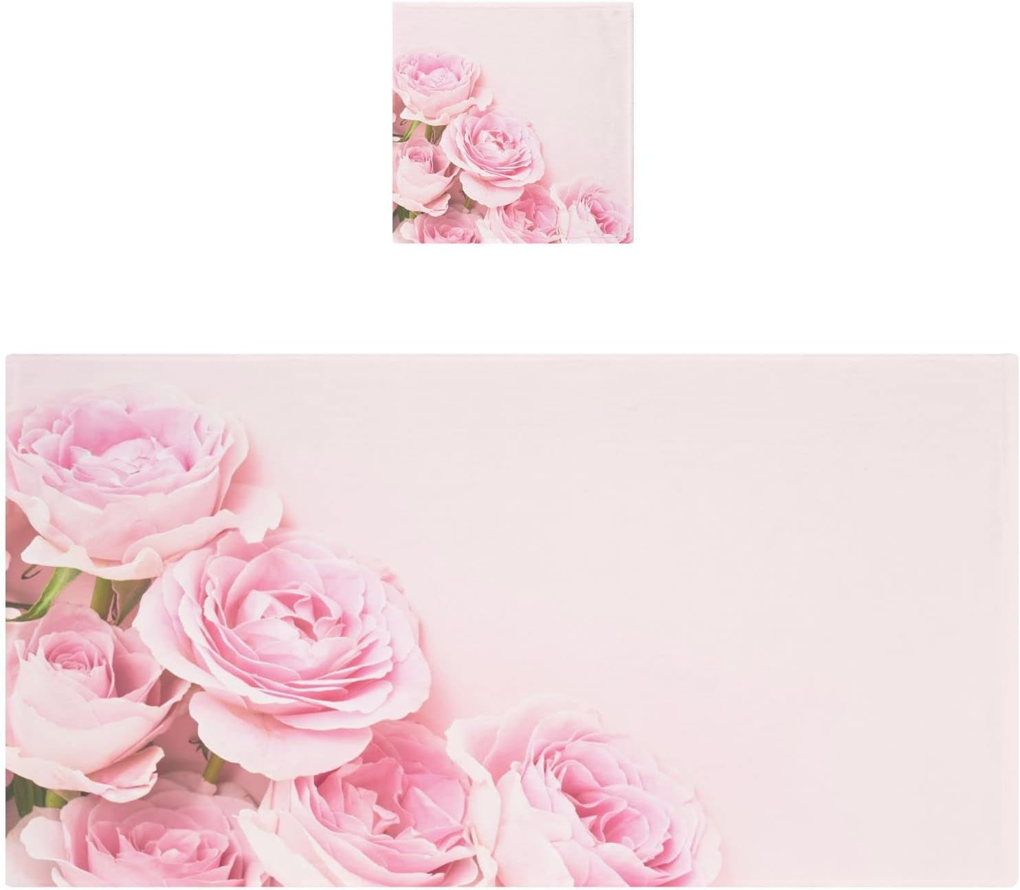 GZHJMY Pink Roses Bath Towels Set - 1 Bath Towel 1 Washcloth Extra ...