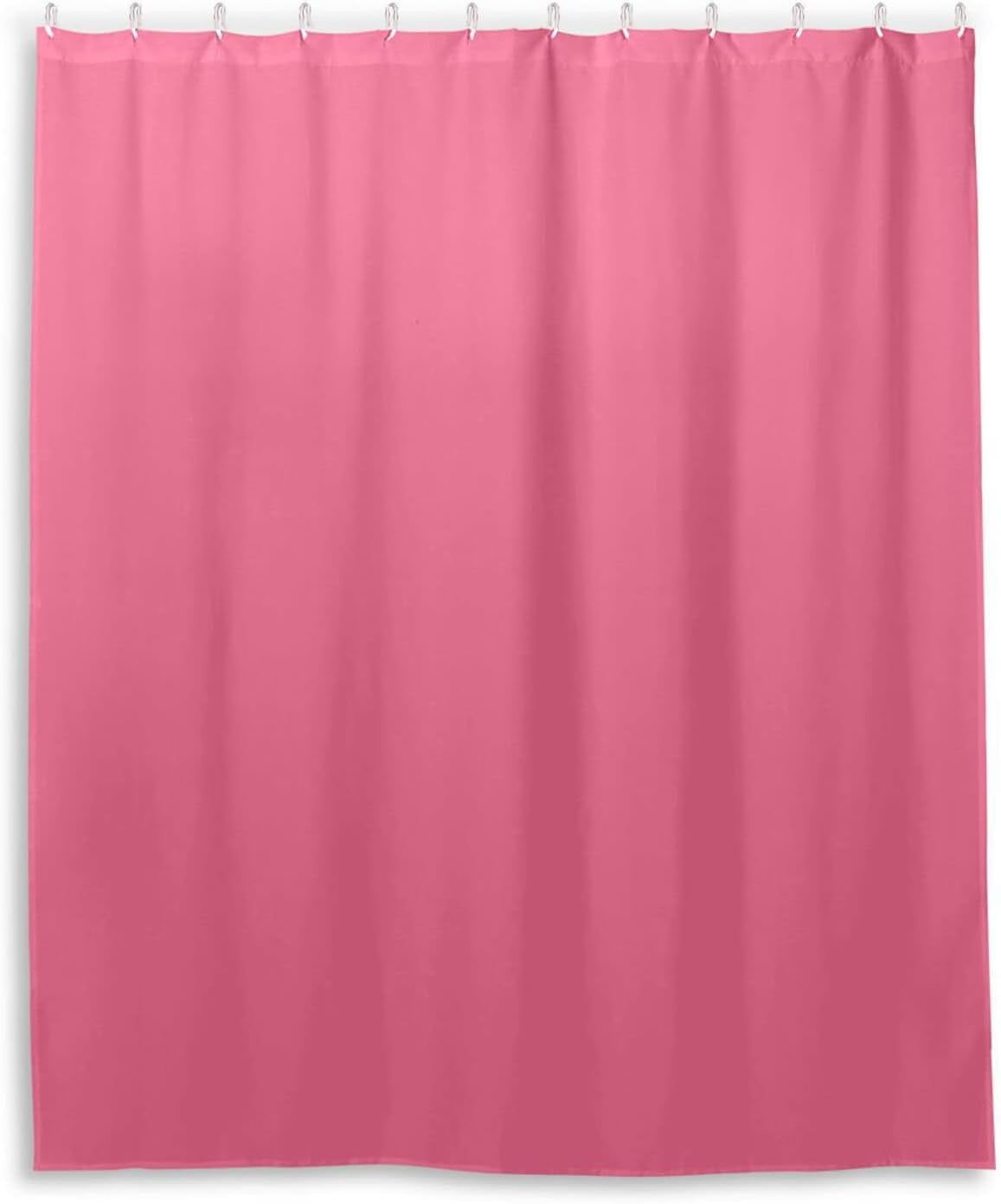 Gzhjmy Pink Solid Color Shower Curtain Waterproof Fabric Bath Curtain