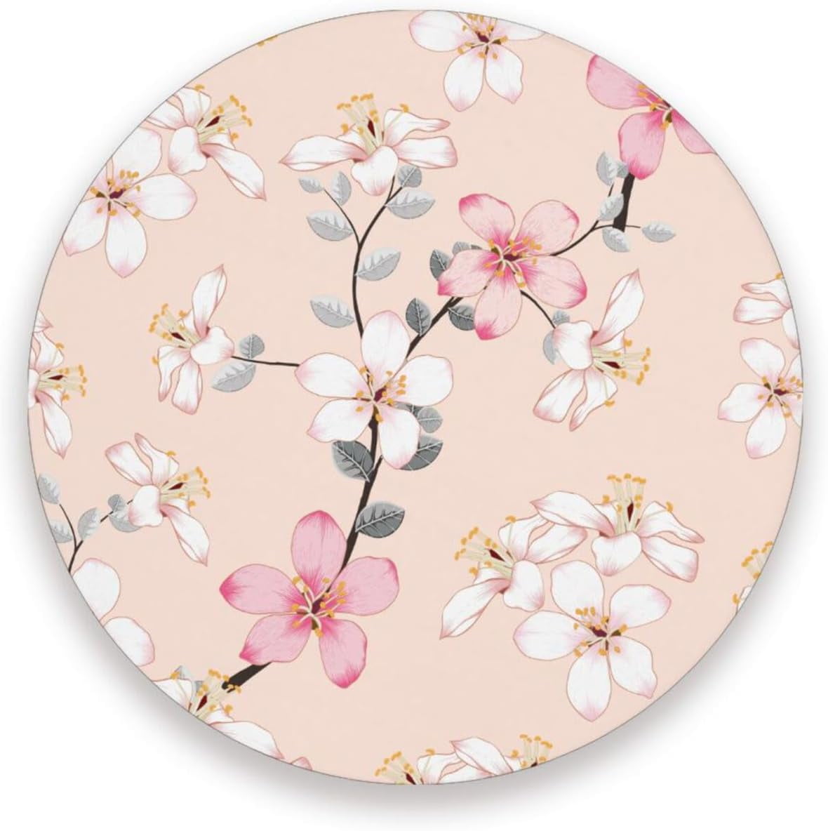 GZHJMY Pink Wild Flowers Coasters for Drinks Set of 2, Absorbent ...