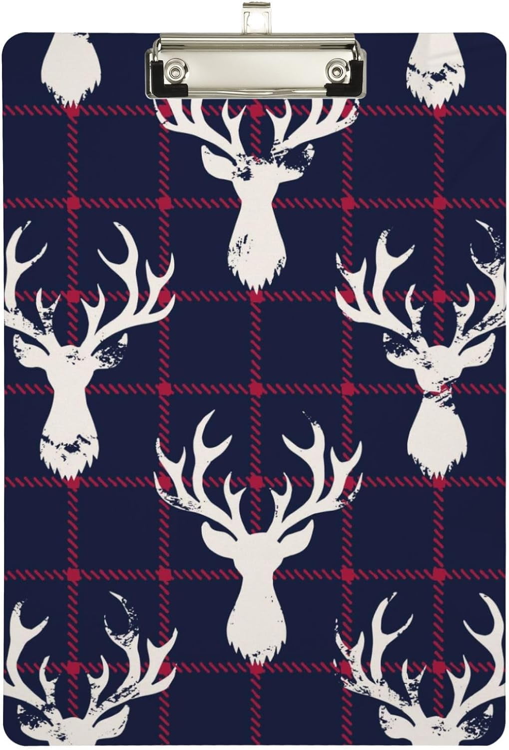 GZHJMY Plaid Christmas Deer Clipboard Classrooms Office Clipboard A4 ...