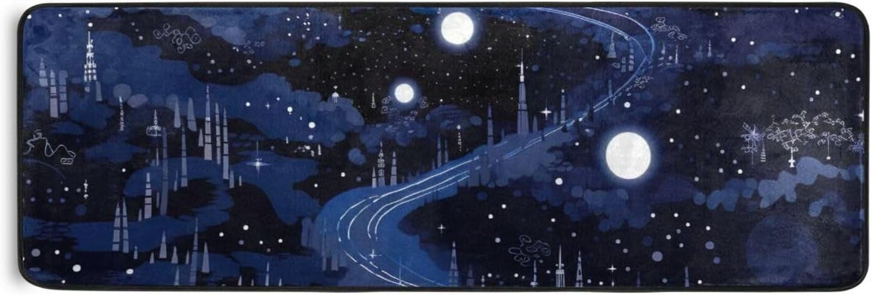 GZHJMY Planetary Night Area Rug - 2' x 6' Washable Runner Rugs with ...