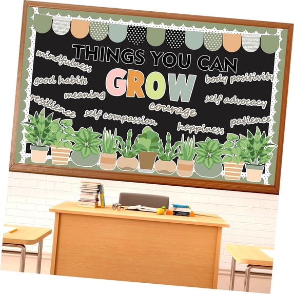 GZHJMY Plant Classroom Bulletin Decorations Greenery Motivational ...