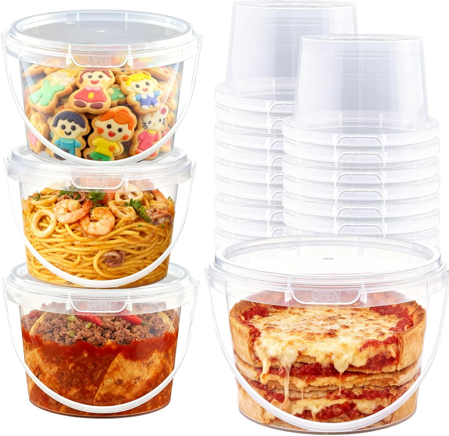 GZHJMY Plastic Containers with Containers With Airtight Handles, for ...