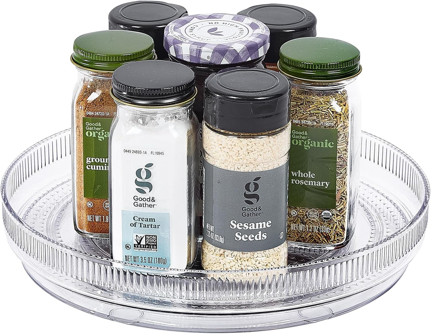 GZHJMY Plastic Lazy Susan Organizer, Clear Pantry Lazy Susan Turntable ...