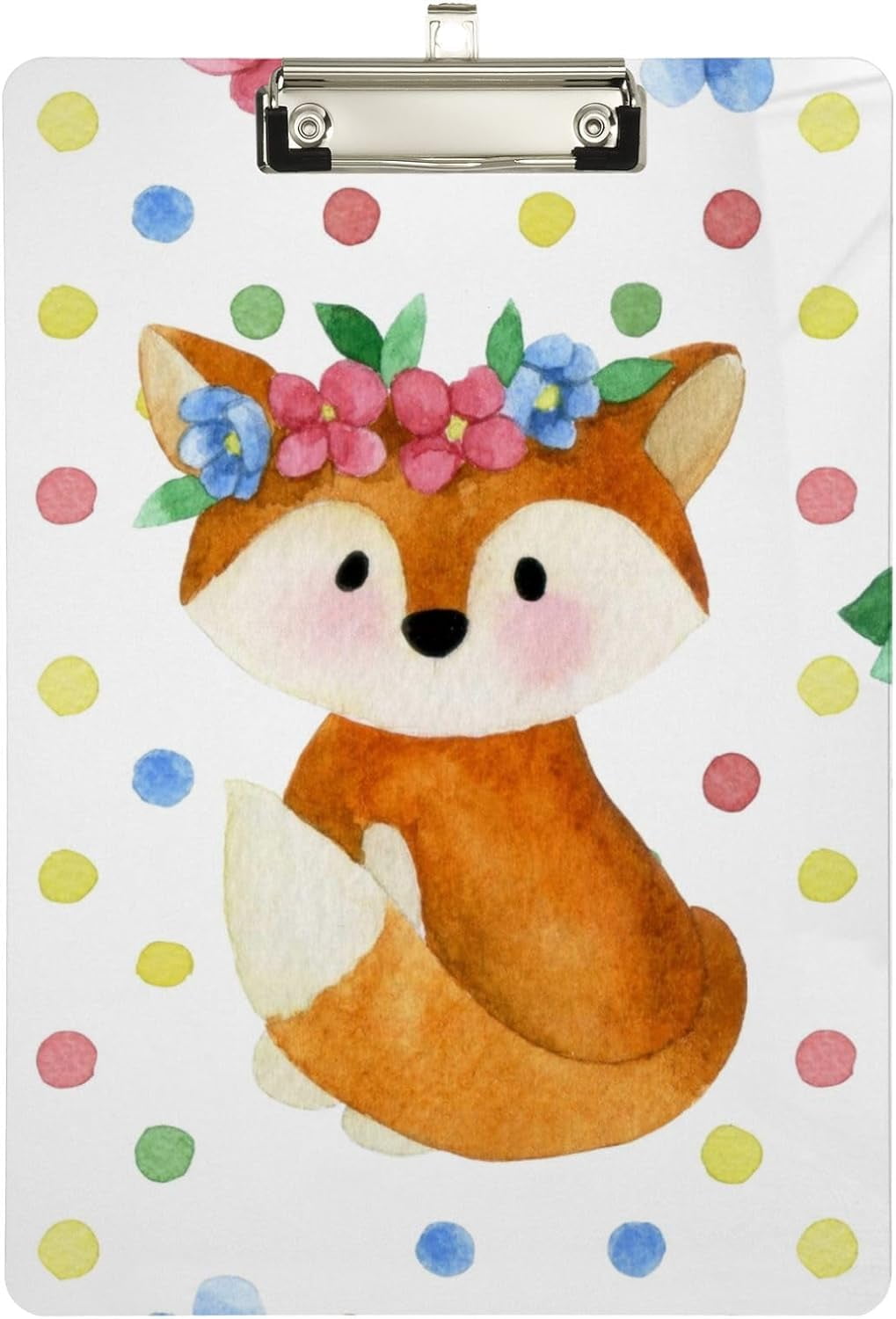 GZHJMY Polka Dots Fox Clipboard Classrooms Office Clipboard A4 Standard ...