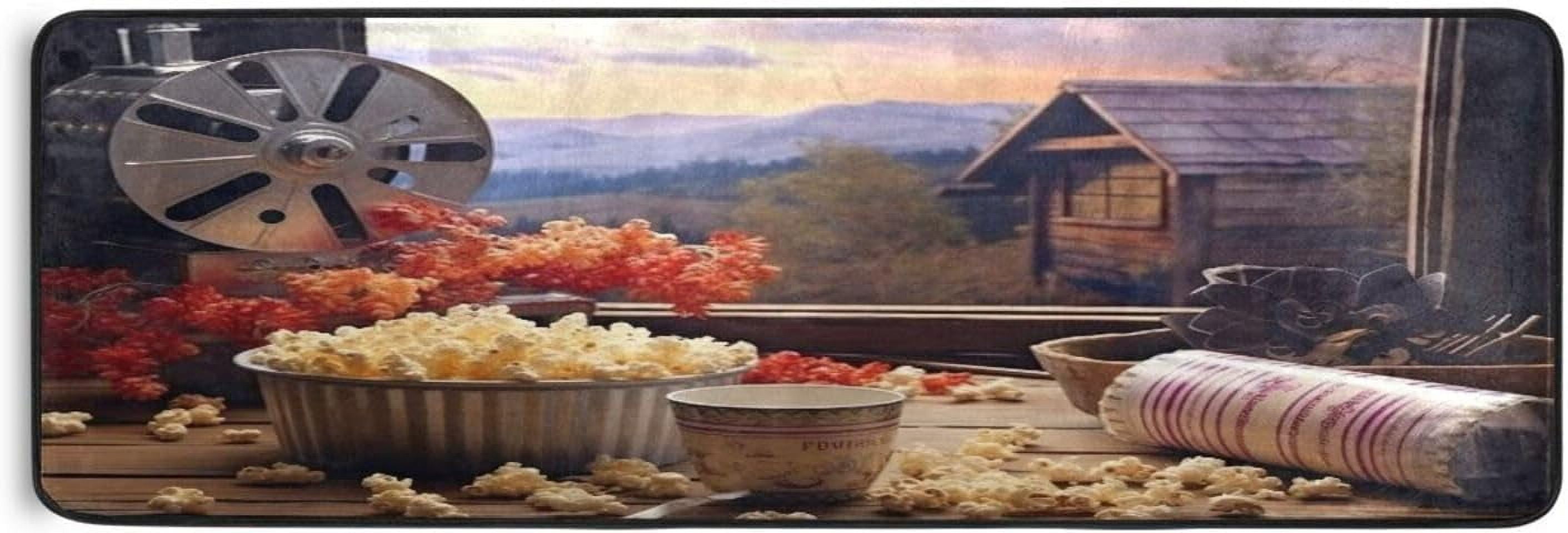 GZHJMY Popcorn Theater Area Rug - 2' x 6' Washable Runner Rugs with ...