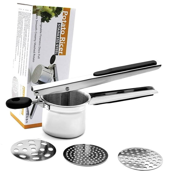 GZHJMY Potato Ricer Steel, Large Mashed Potatoes Hand Vegetable Ricer ...