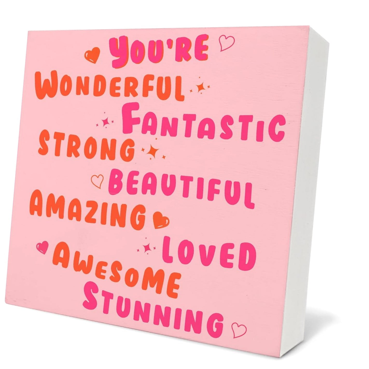 GZHJMY Preppy Wooden Sign, Funky 70s You're Amazing Inspirational ...