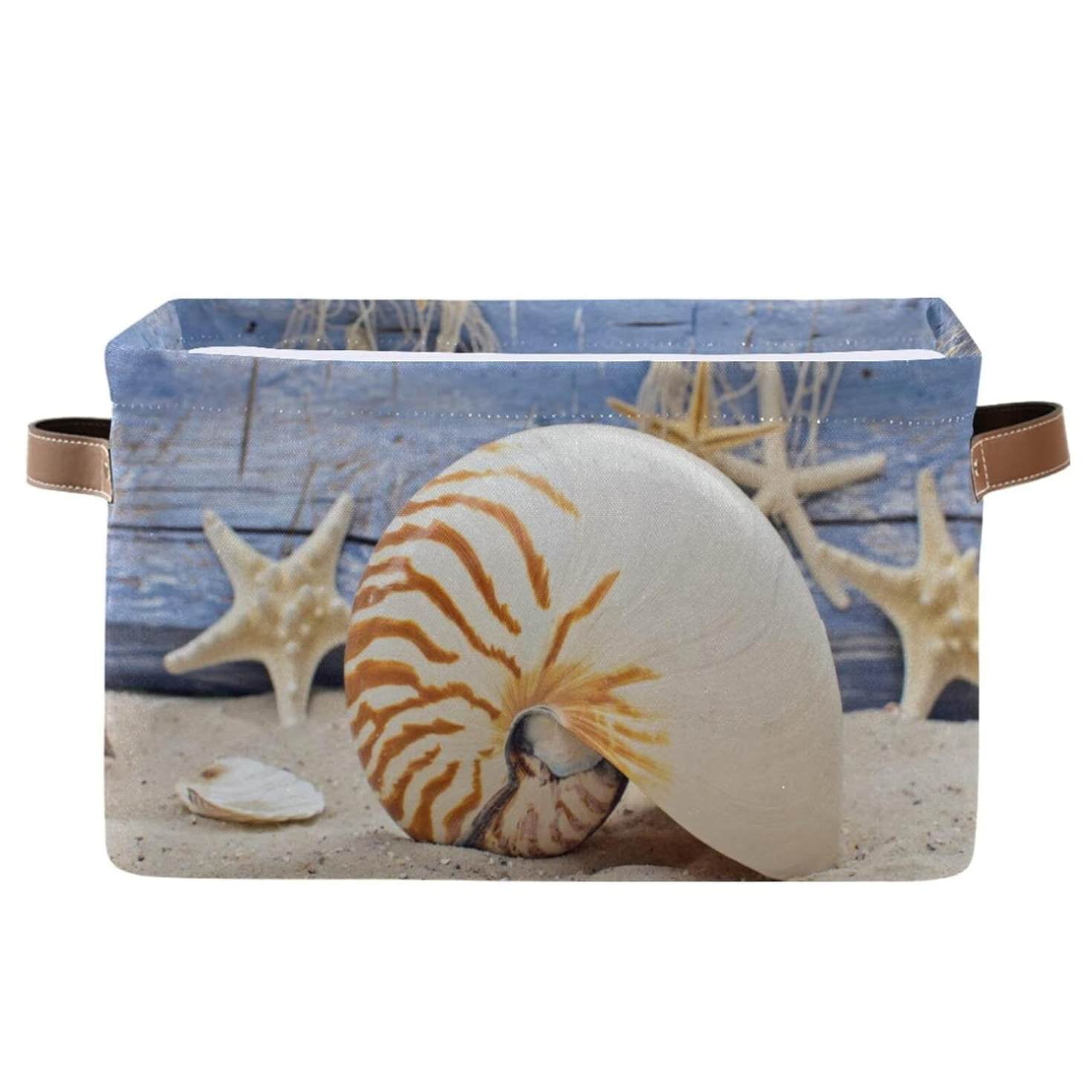 GZHJMY Pretty Conch Large Storage Basket 1 Pack,Collapsible Toy Storage ...