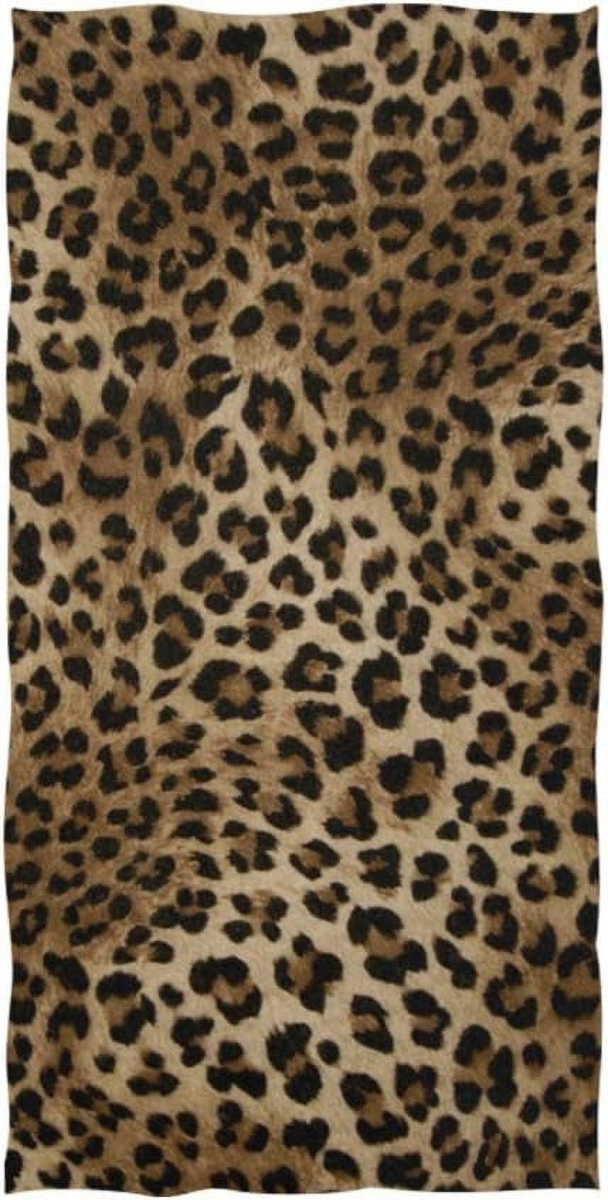 GZHJMY Pretty Leopard Print Soft Bath Towel Absorbent Hand Towels ...