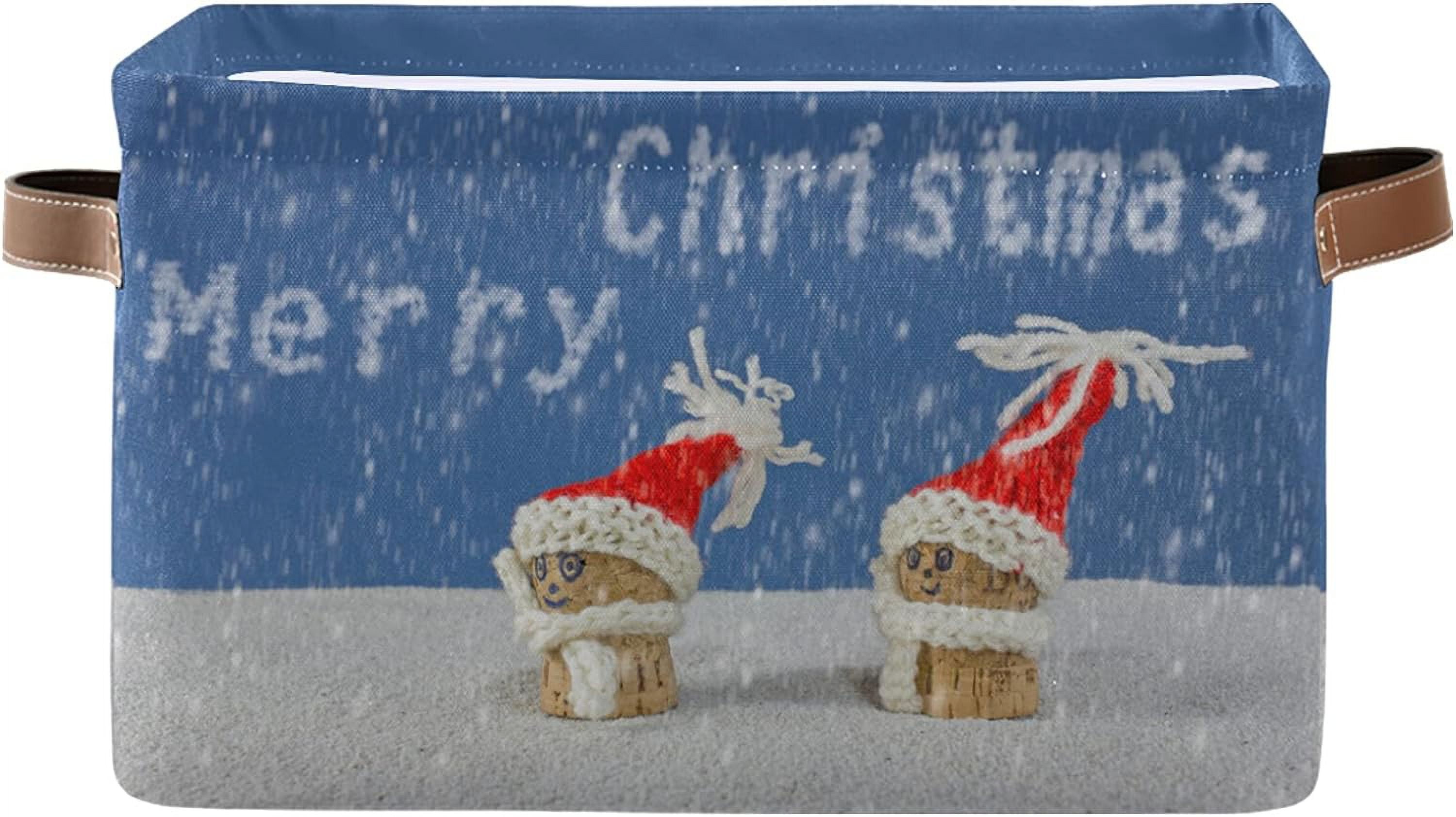 GZHJMY Puppets with Christmas-Hats and Snow Storage Bin for Toy Storage ...