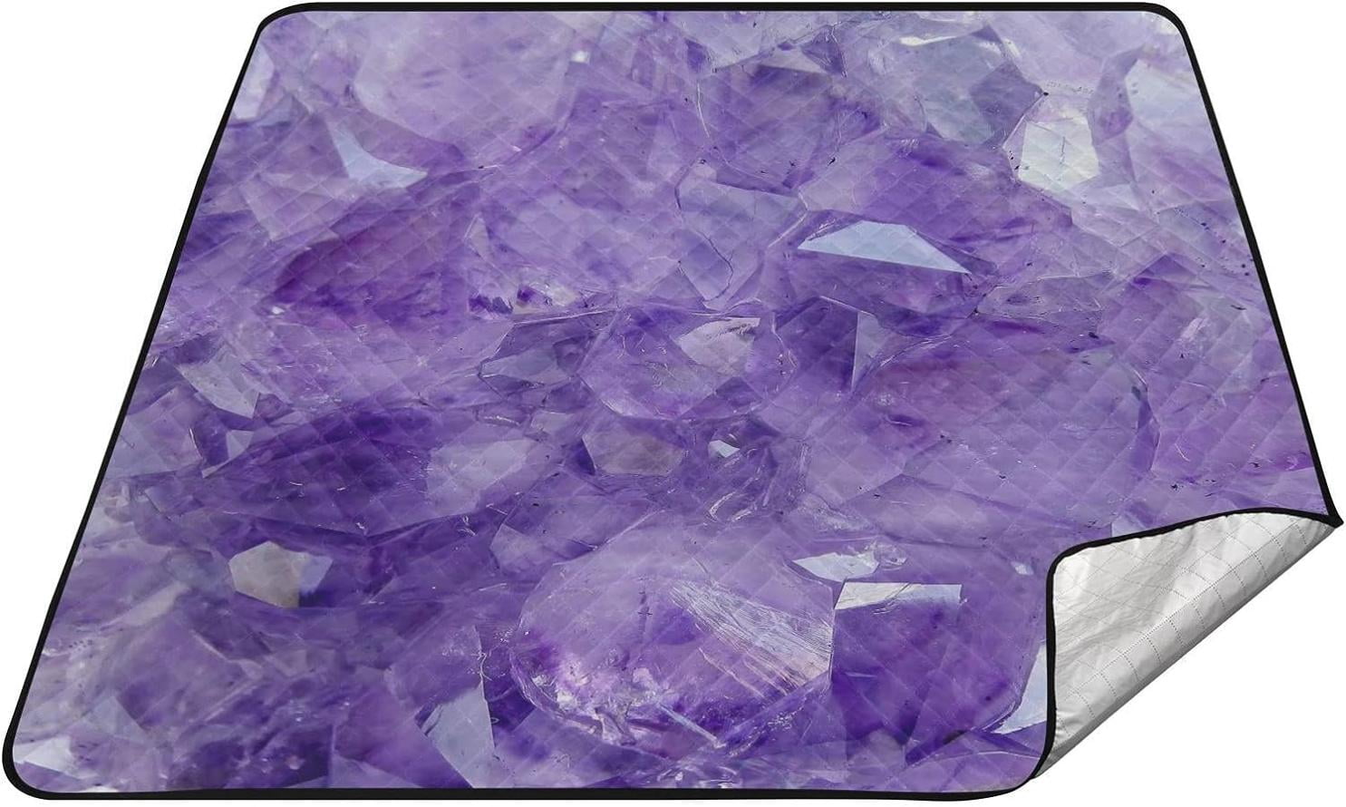 GZHJMY Purple Abstract Large Picnic & Outdoor Beach Blanket, Waterproof ...