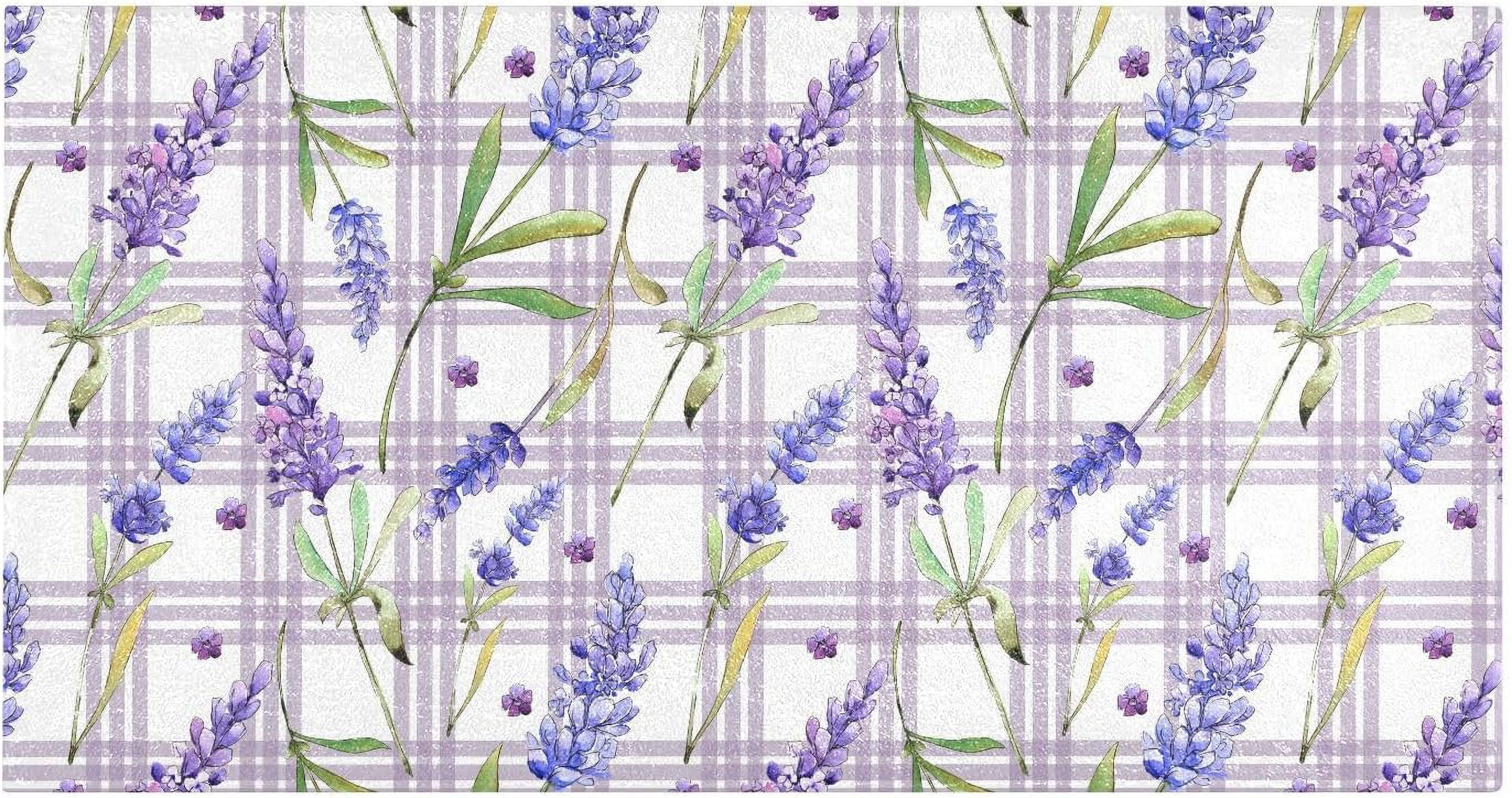 GZHJMY Purple Lavender Floral Bathroom Rugs Floor Mats Non-Slip Soft ...