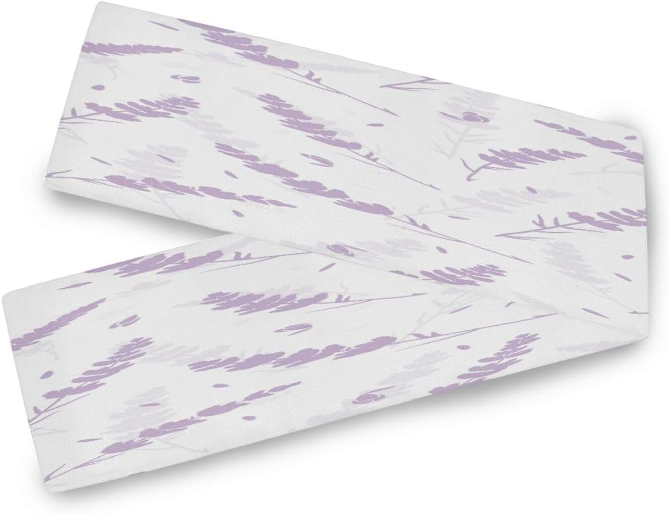 GZHJMY Purple Lavender Table Runner Machine Washable Polyester Table ...