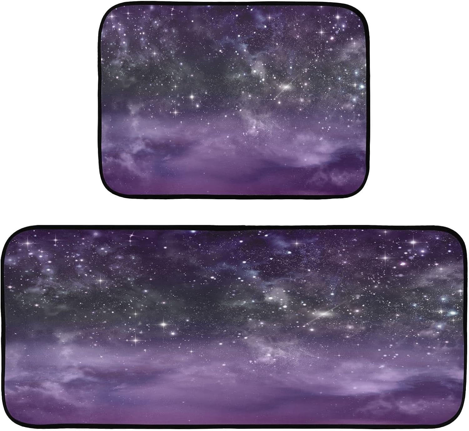 GZHJMY Purple Starry Anti Fatigue Mats for Kitchen Floor,Set of 2 Non ...