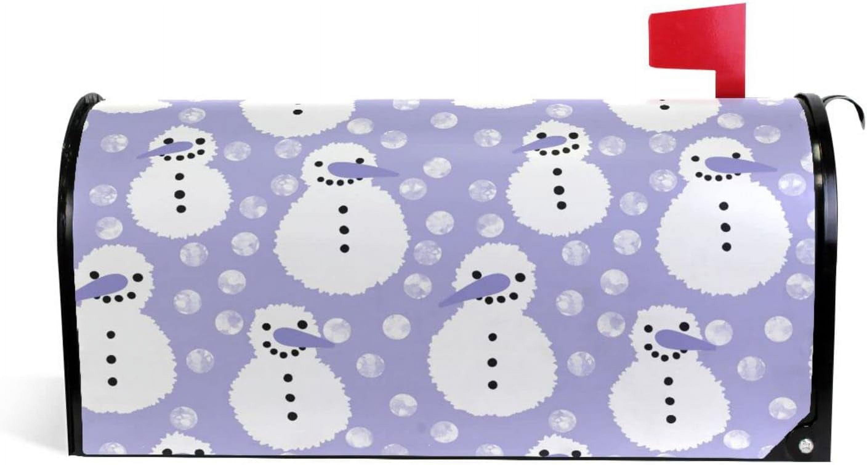 GZHJMY Purple Winter Snowman Magnetic Mailbox Cover Standard Size ...