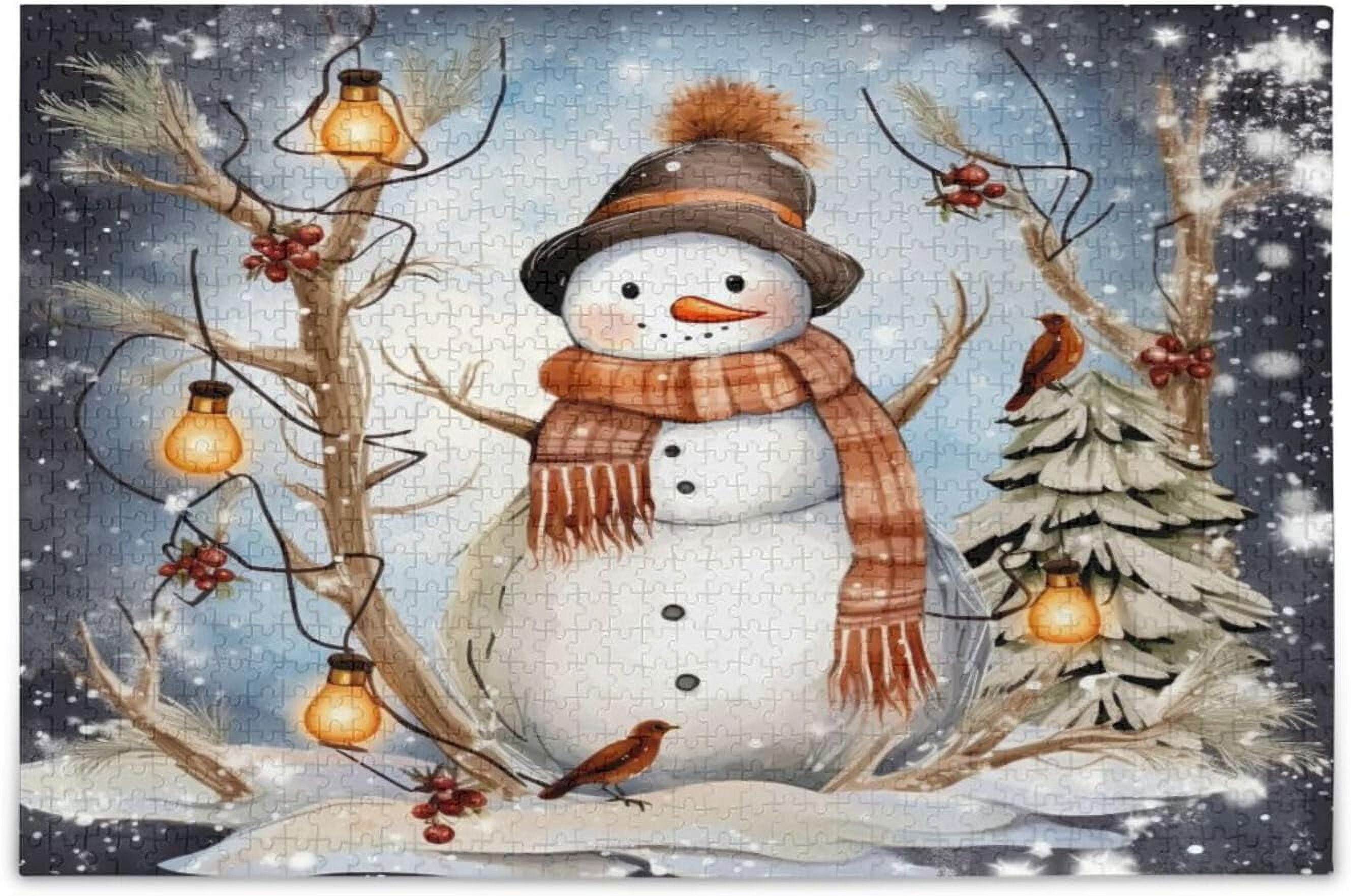 GZHJMY Puzzle- Christmas Snowman Jigsaw Puzzles, 500 Piece Puzzles for ...