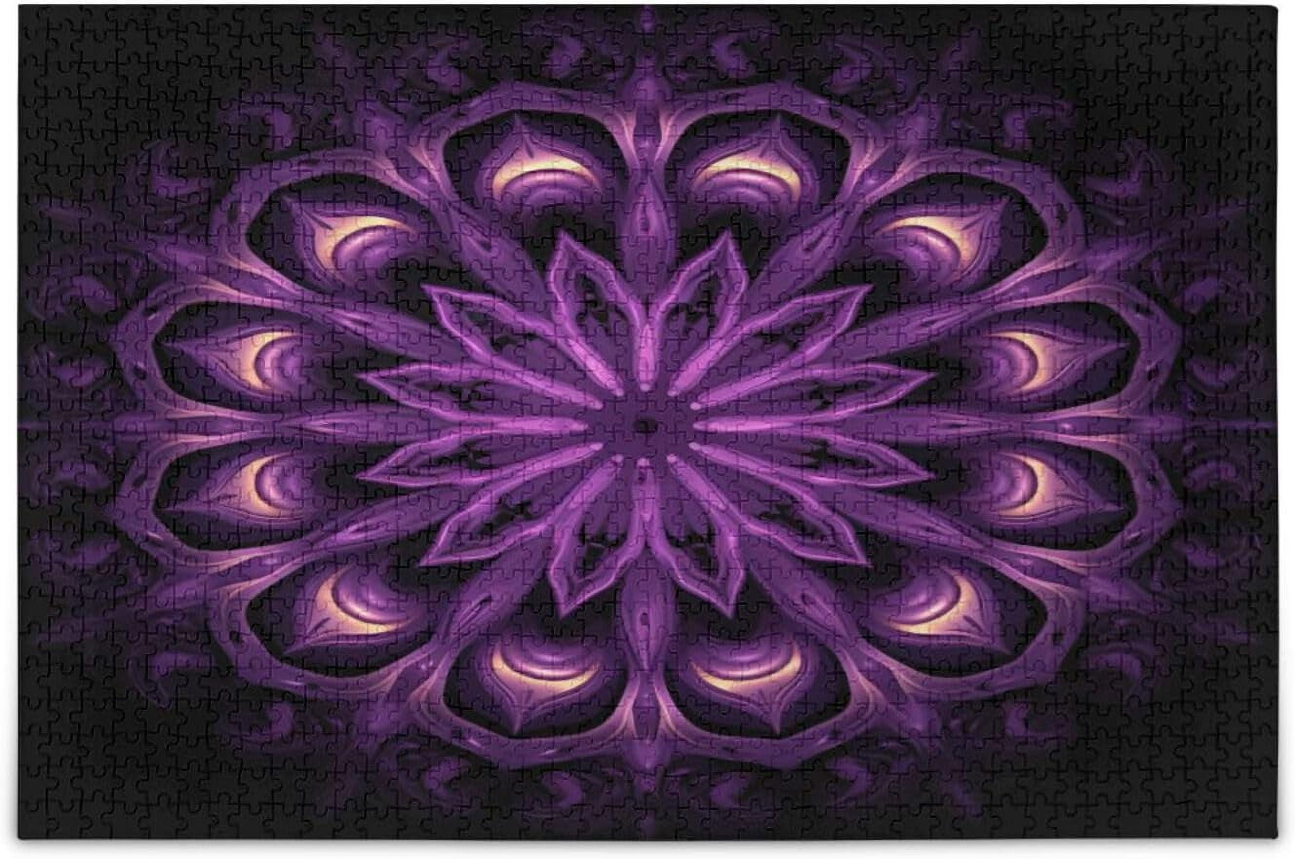 GZHJMY Puzzle- Purple Mandala Jigsaw Puzzles,1000 Piece Puzzles for ...