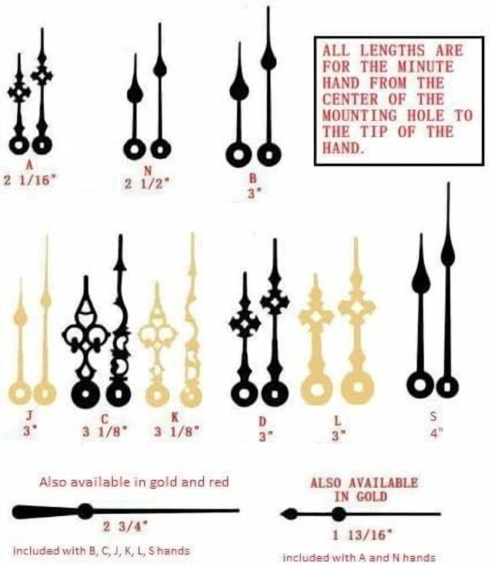 GZHJMY Quartz Clock Movement Mechanism, Select Your Hands and ...