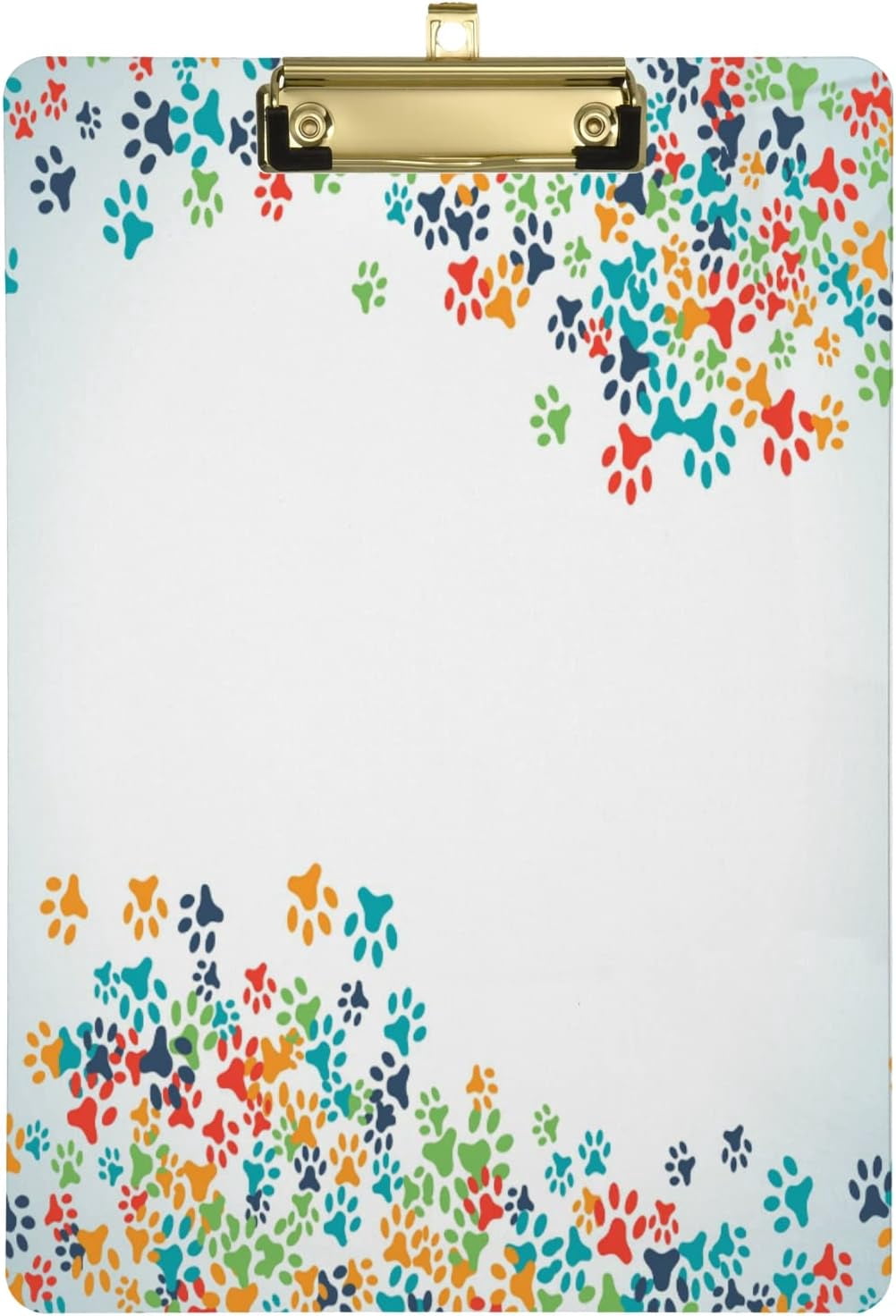 GZHJMY Rainbow Animal Paw Print on Black Acrylic Clipboard Letter Size ...
