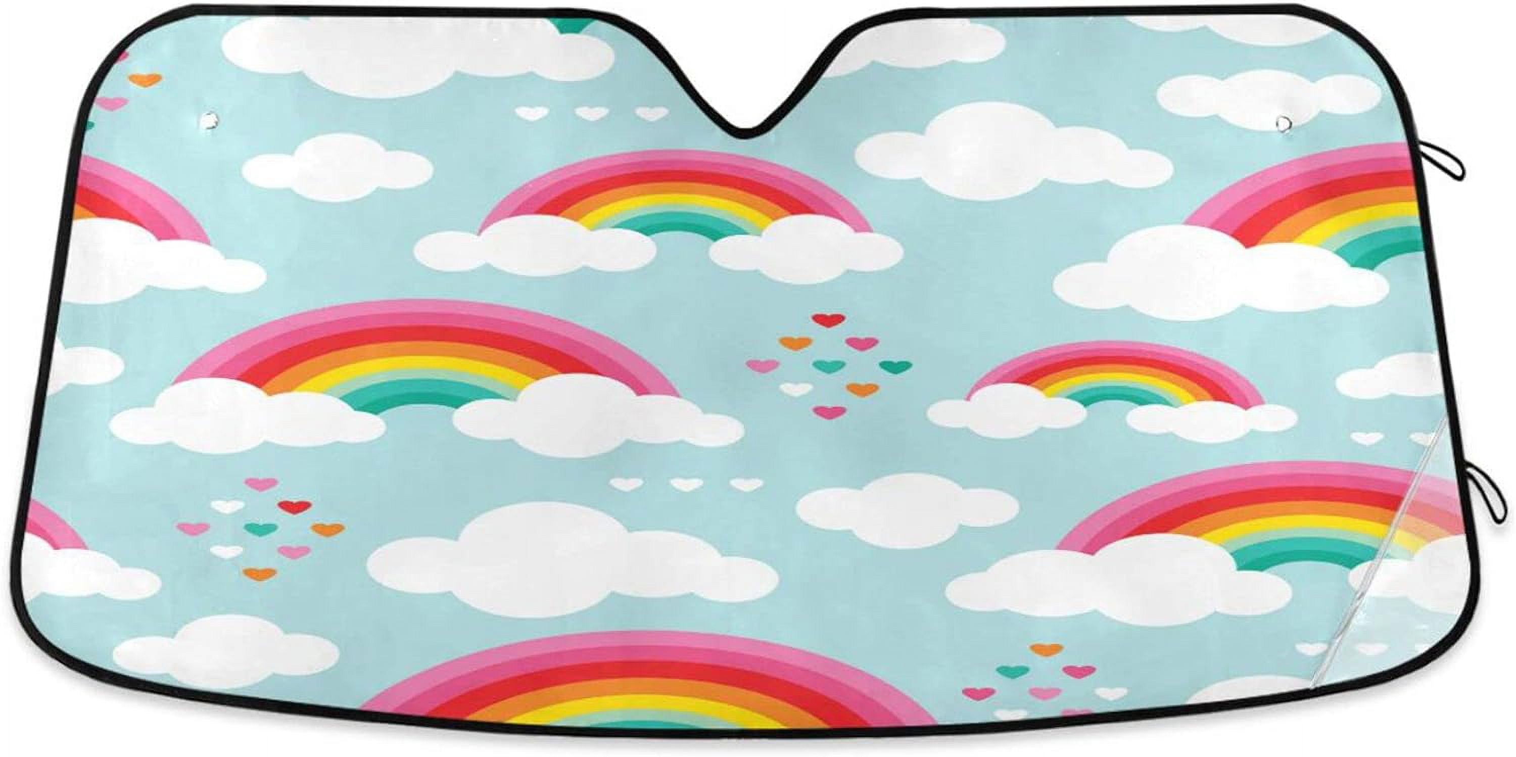 GZHJMY Rainbow Sky Car Windshield Sunshade Front Auto Sun Shield Shade ...