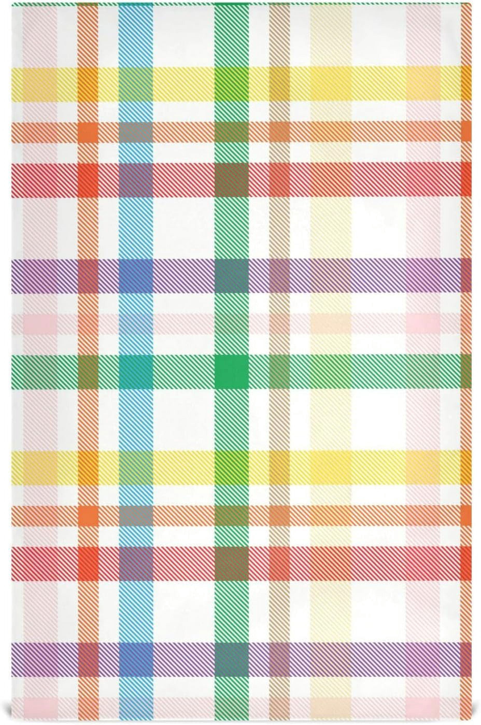 GZHJMY Rainbow Tartan Glen Plaid Kitchen Towel, Dish Towels Quick ...