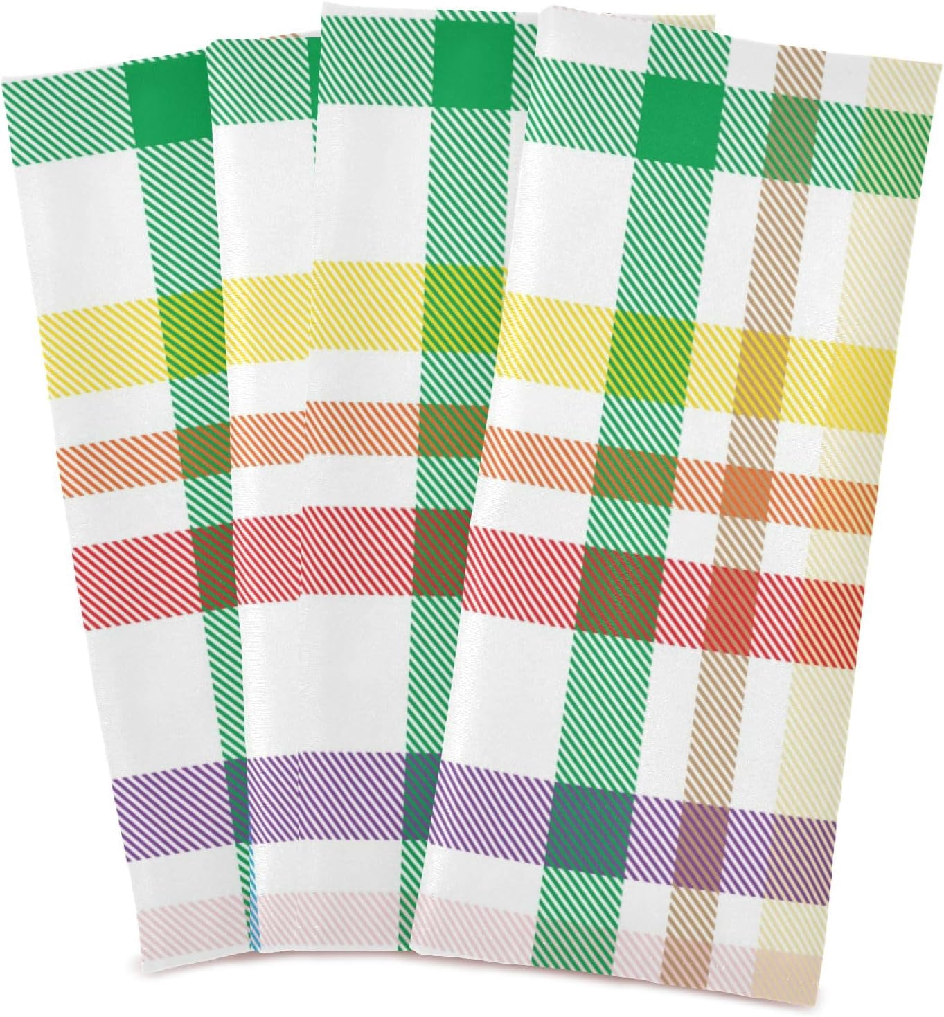 GZHJMY Rainbow Tartan Glen Plaid Kitchen Towel, Dish Towels Quick ...
