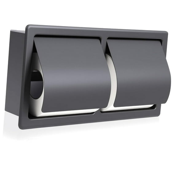GZHJMY Recessed Toilet Paper Holder, Horizontal Double Roll Tissue ...