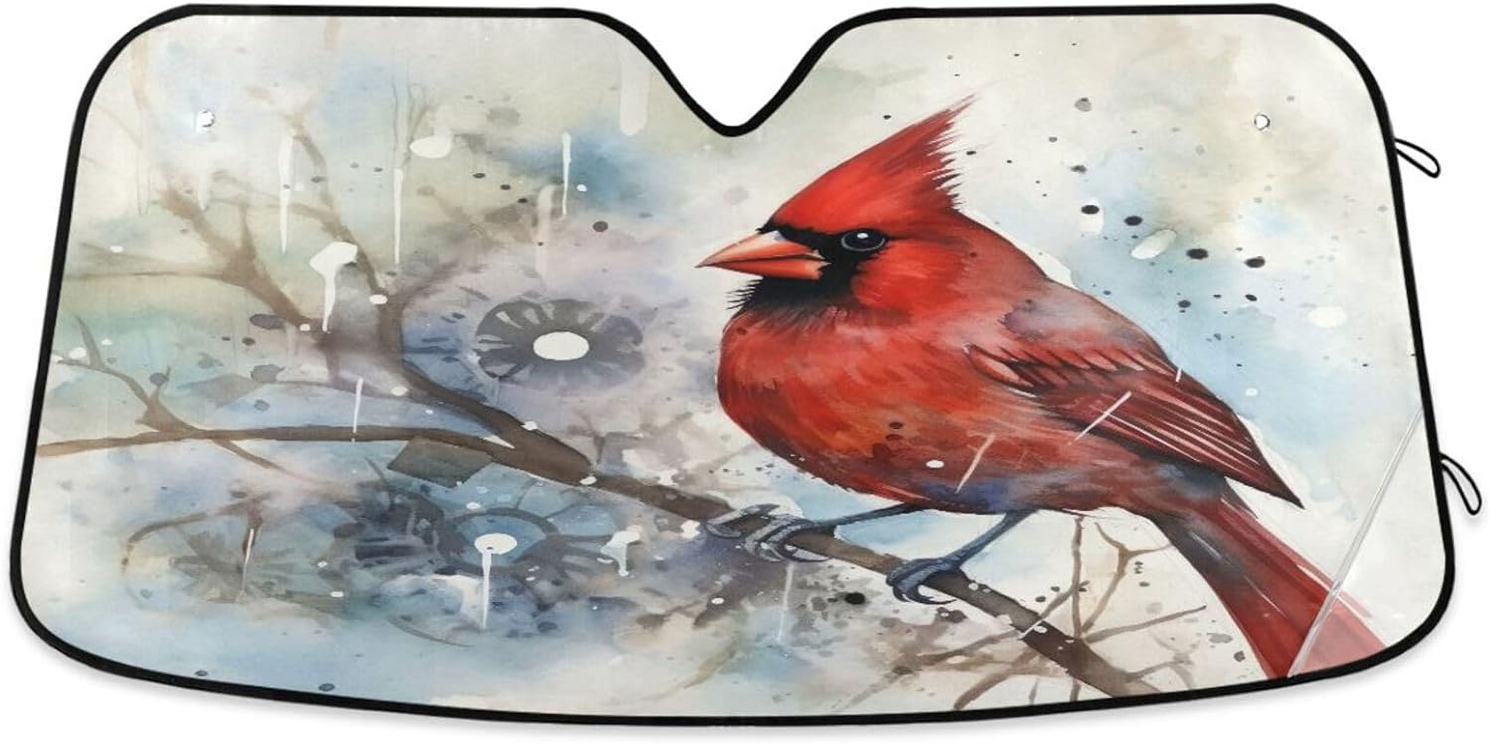 GZHJMY Red Bird Car Windshield Sun Shade Foldable Sun Shield Shade for ...