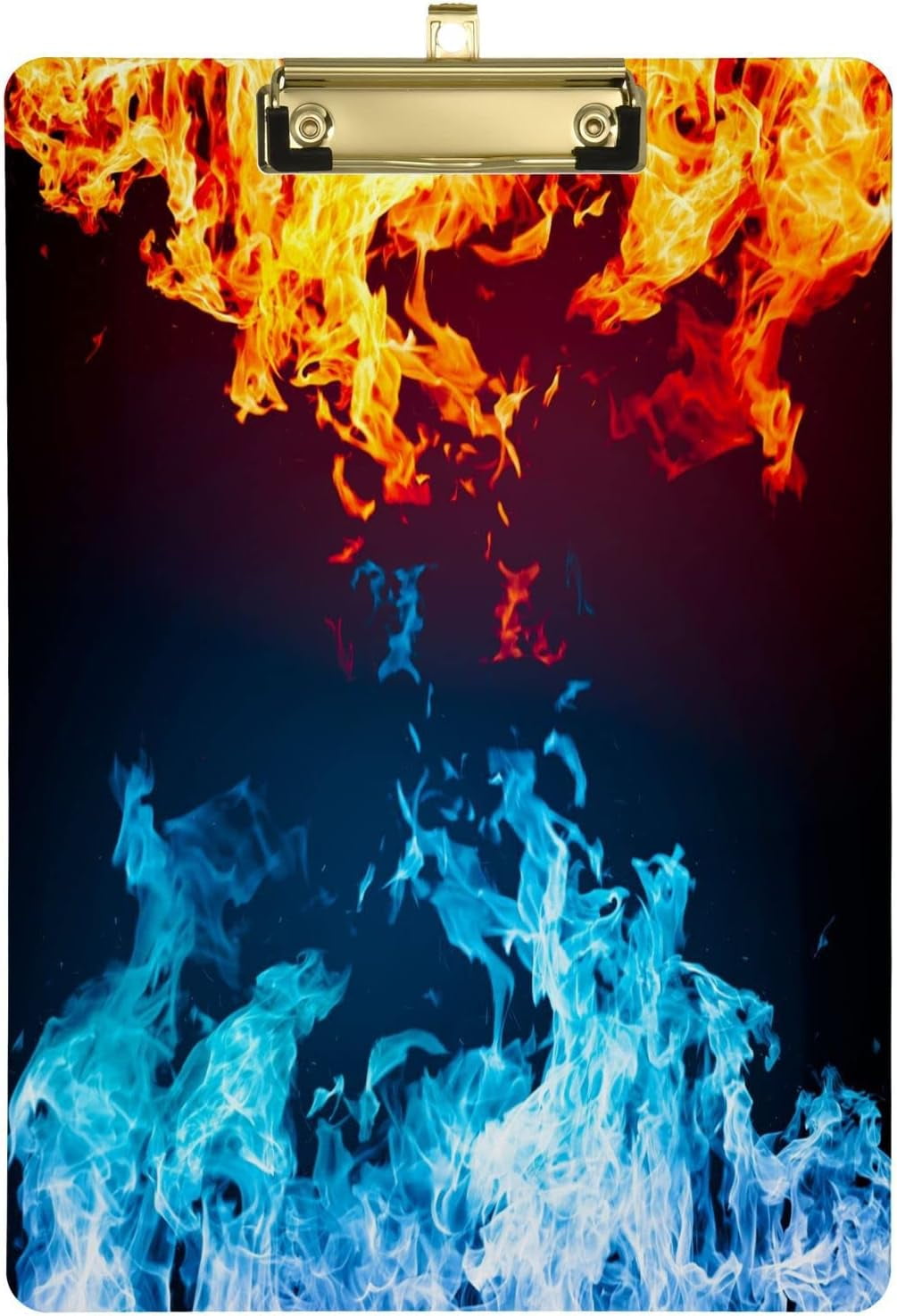 GZHJMY Red and Blue Fire Clipboard,Standard A4 Letter Size Hardboard ...