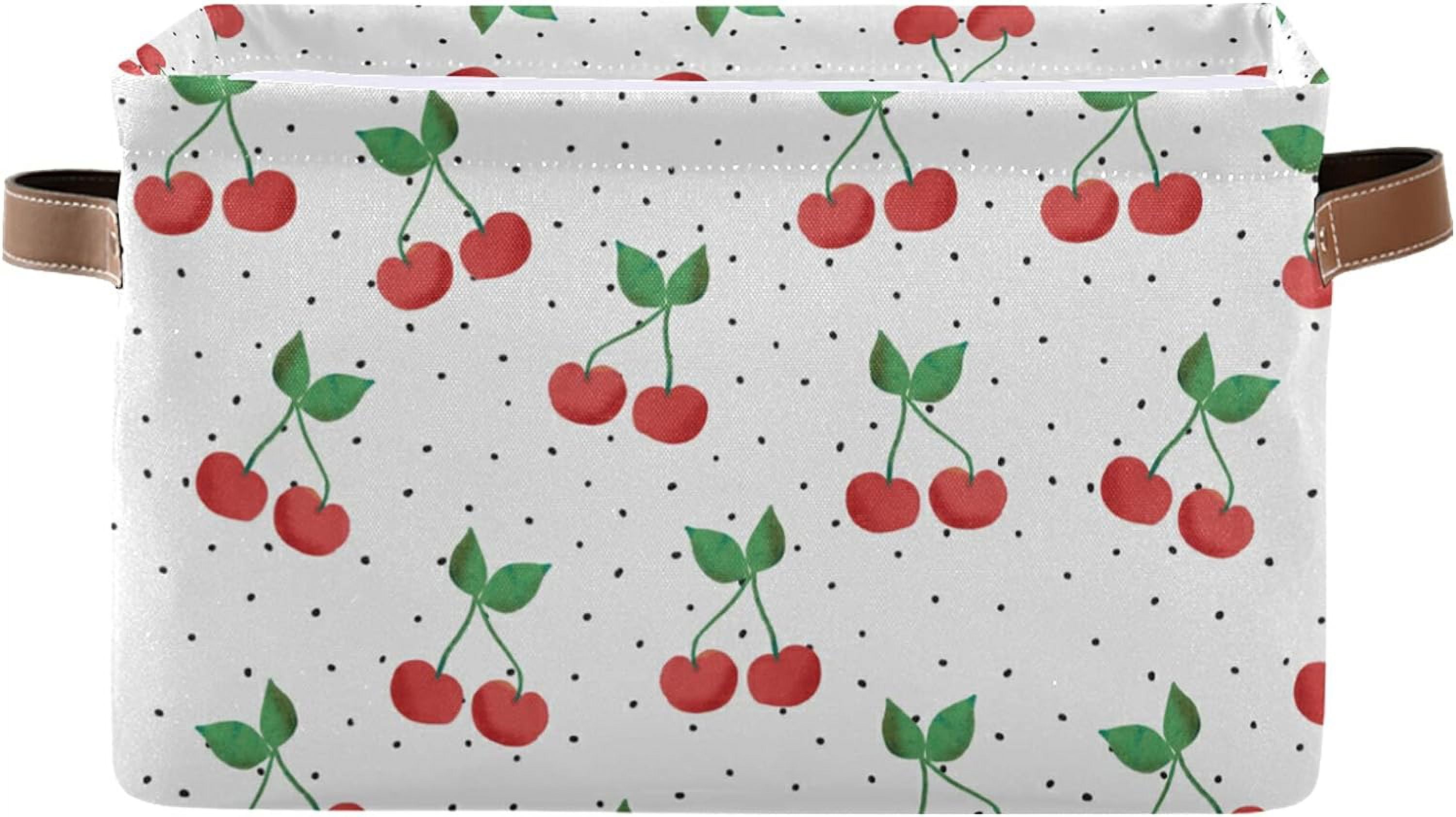 GZHJMY Red Cherry Storage Bin for Toy Storage Basket Dirty Clothes ...