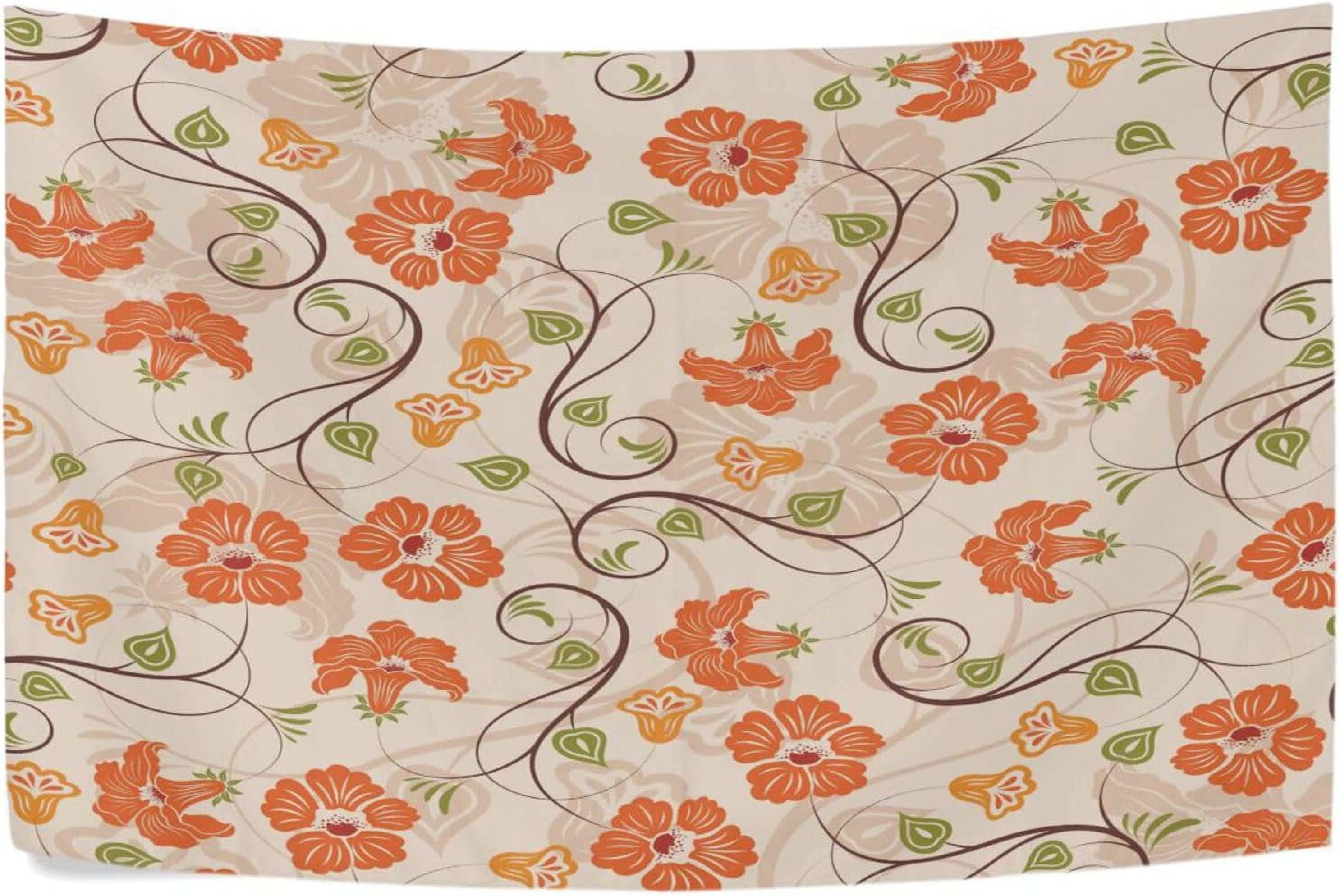 GZHJMY Red Orange Daisy Tapestry Aesthetic Tapestry for Bedroom Living ...