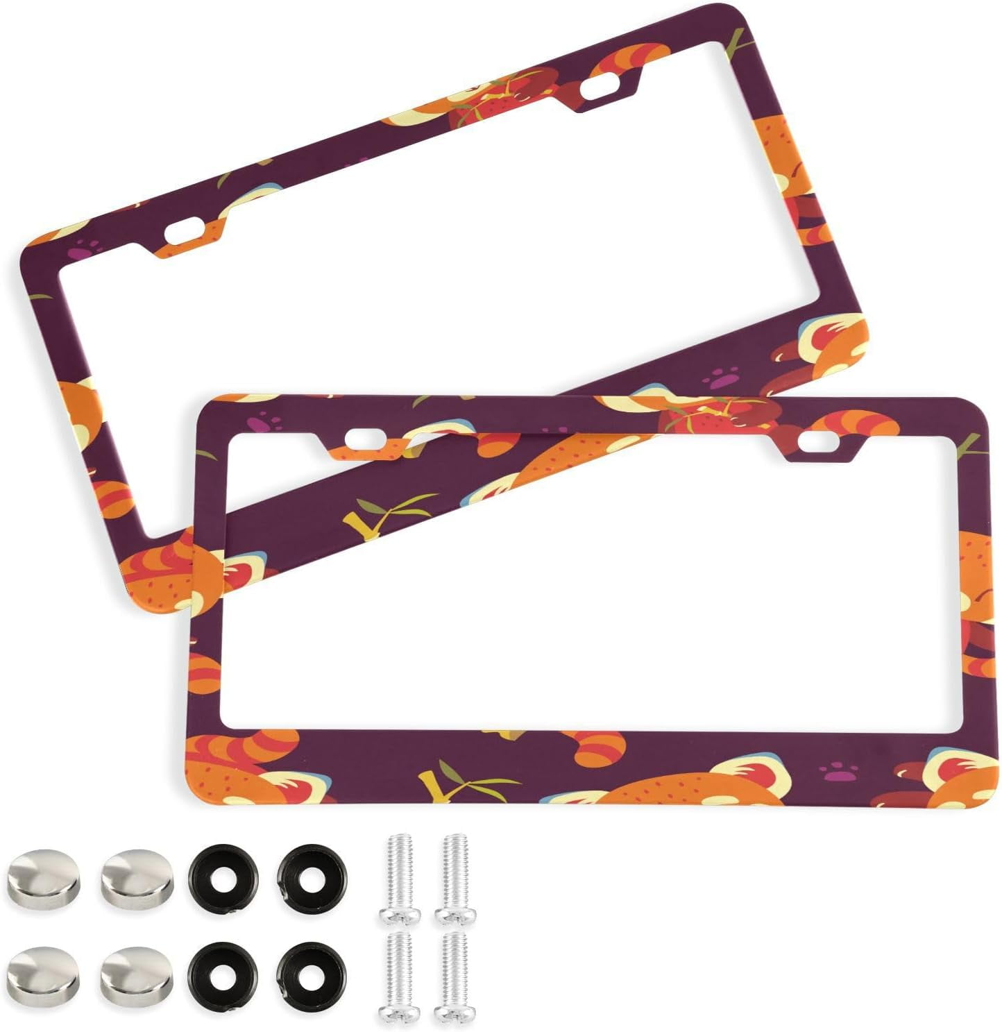 GZHJMY Red Panda License Plate Frames Set of 2, Universal Aluminum ...