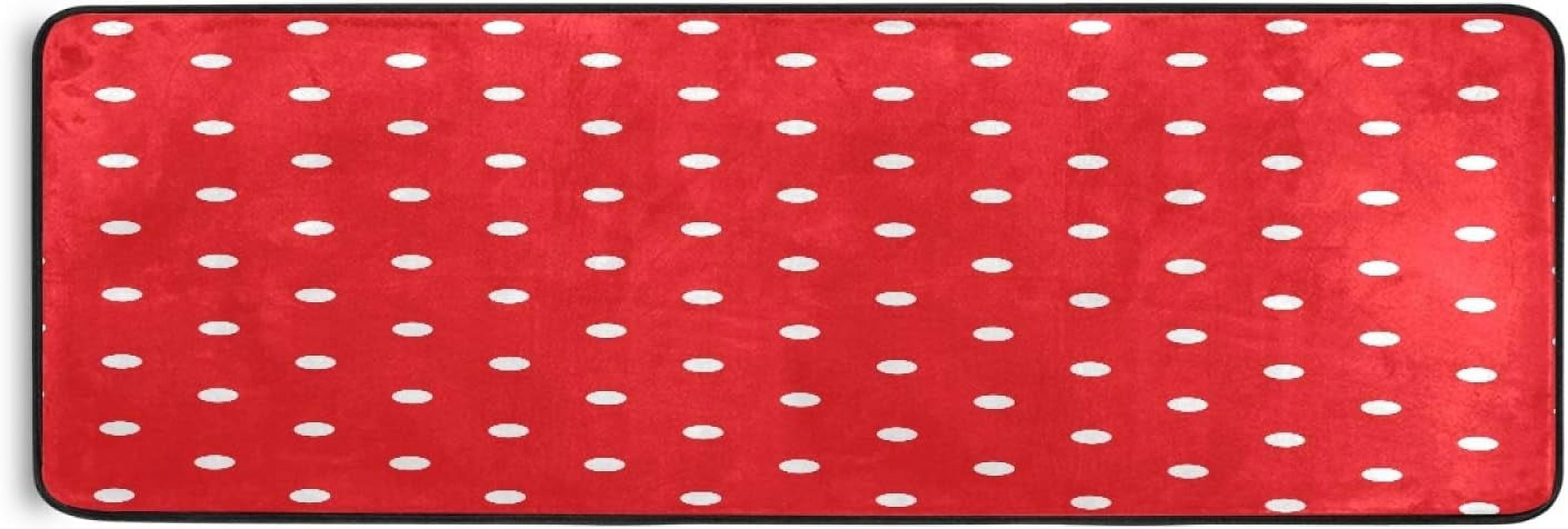 GZHJMY Red and White Polka Dot Rug Non-Slip Large Rugs Soft Comfort ...