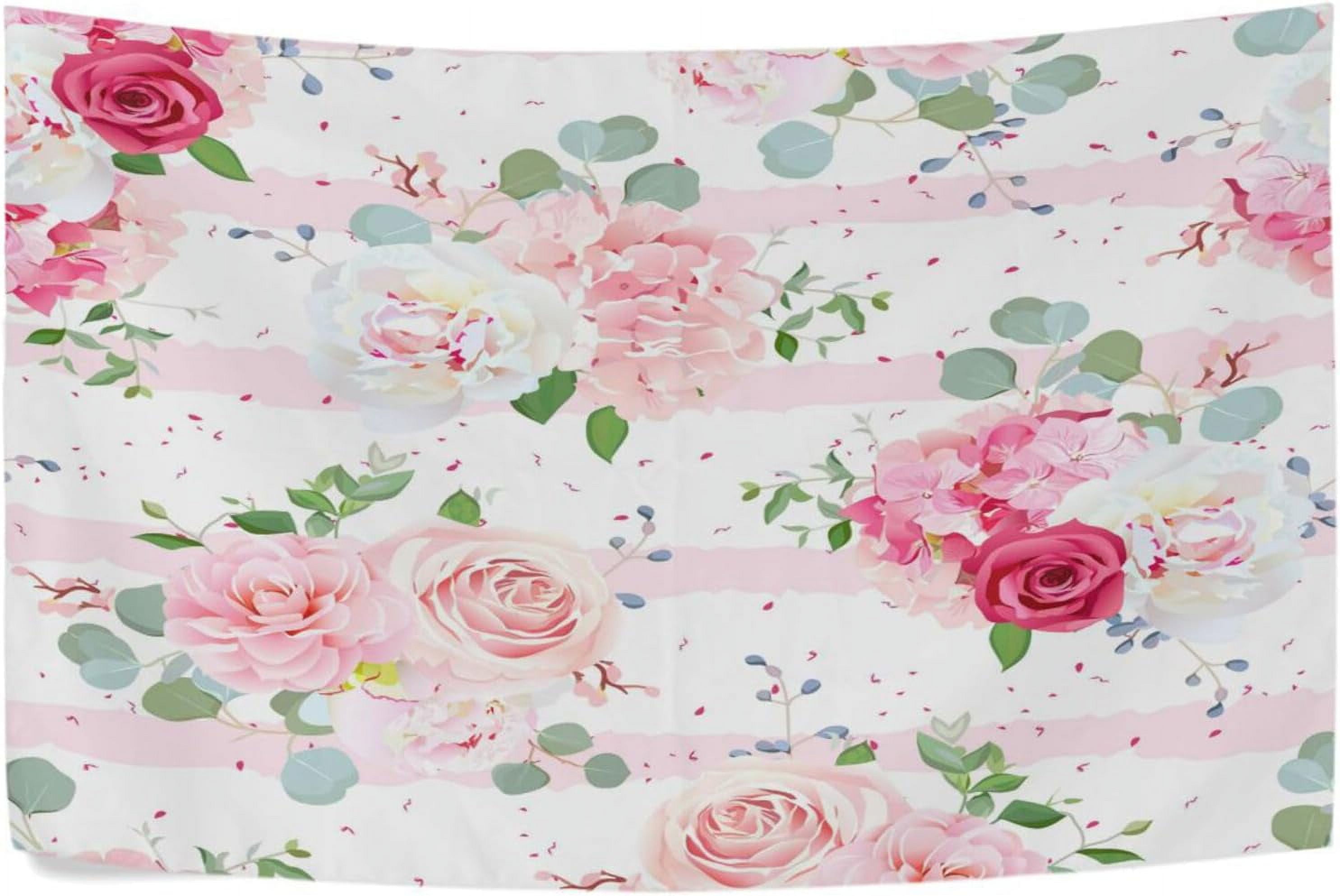 GZHJMY Red and Pink Roses Tapestry Aesthetic Tapestry for Bedroom ...