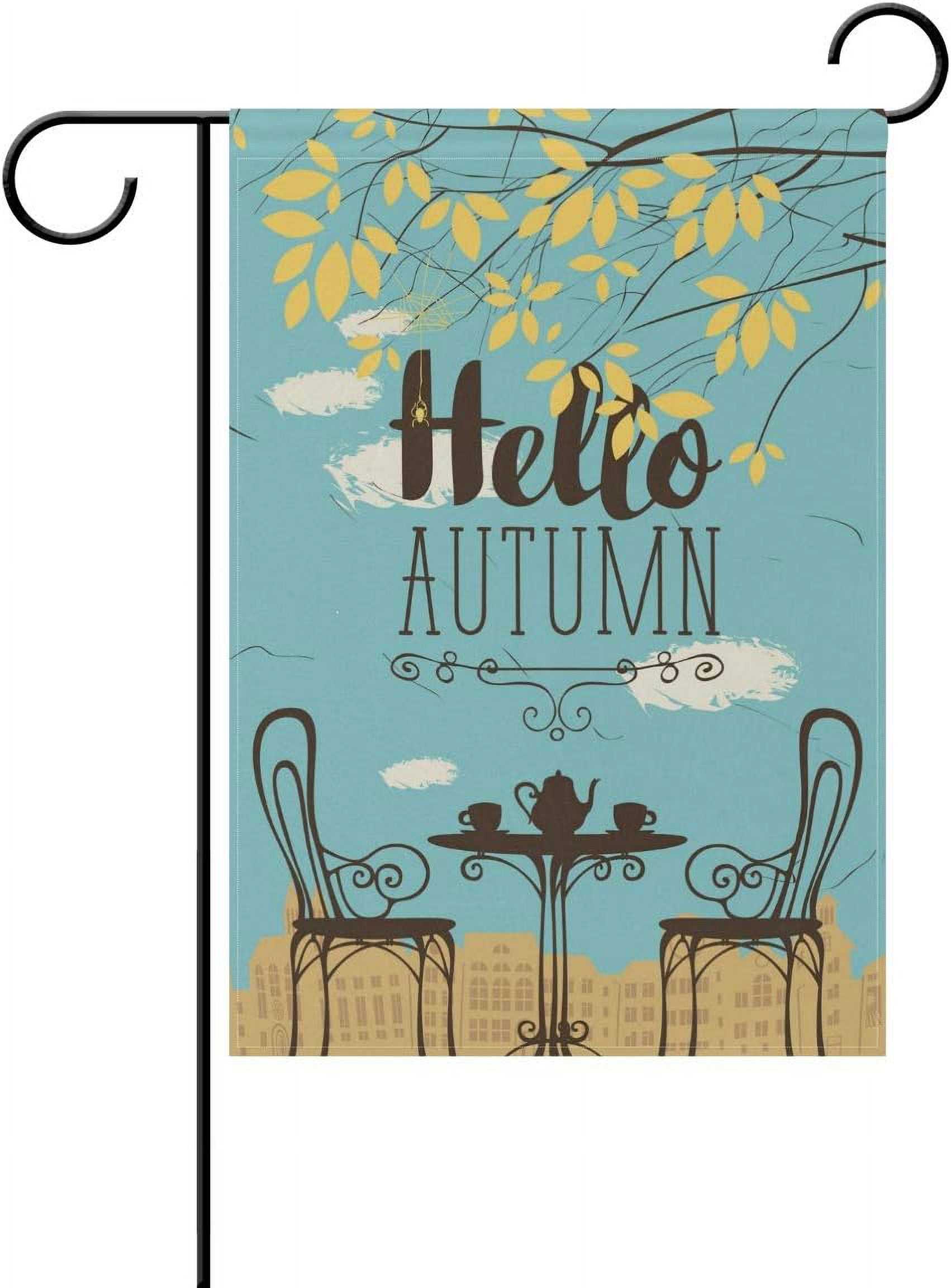 GZHJMY Retro Autumn Garden Flag Yard Banner Polyester for Home Flower ...