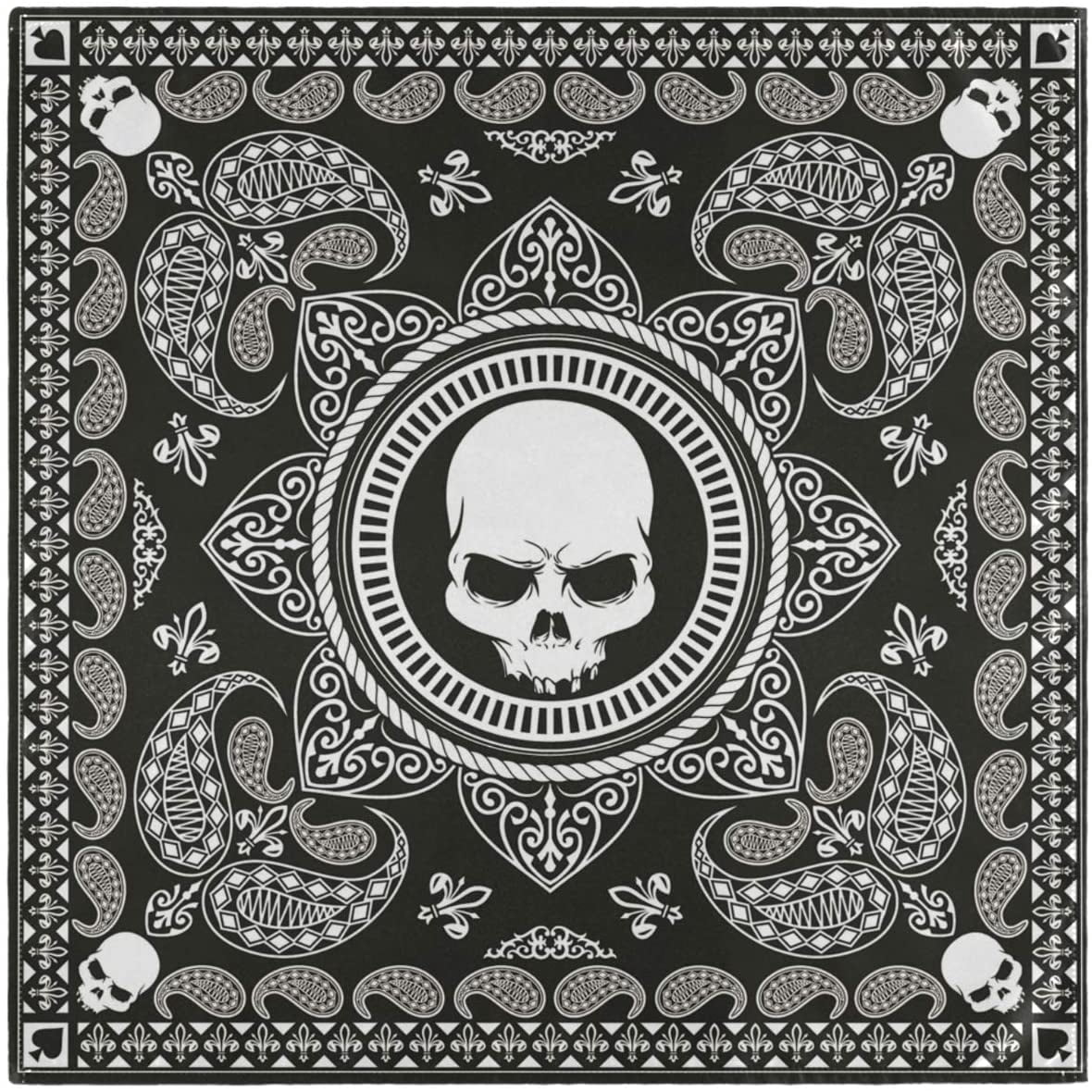 GZHJMY Retro Suagr Skull Bandana Cloth Napkins, Set of 1 20 x 20 Inch ...