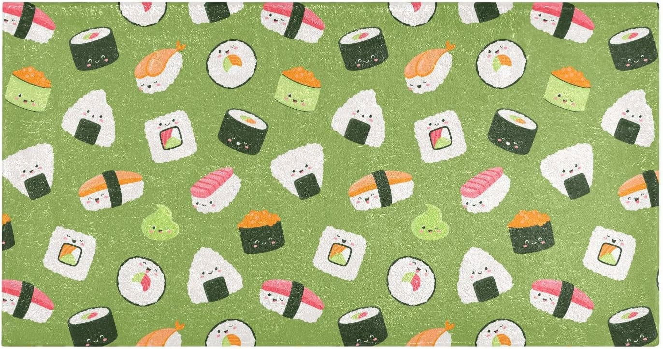 GZHJMY Rolls and Sushi Bathroom Rugs Floor Mats Non-Slip Soft Absorbent ...