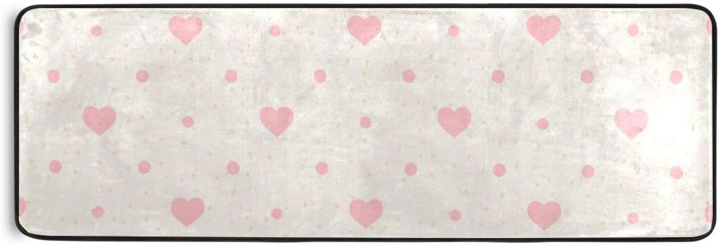 GZHJMY Romantic Love Light Area Rug - 2' x 6' Washable Runner Rugs with ...