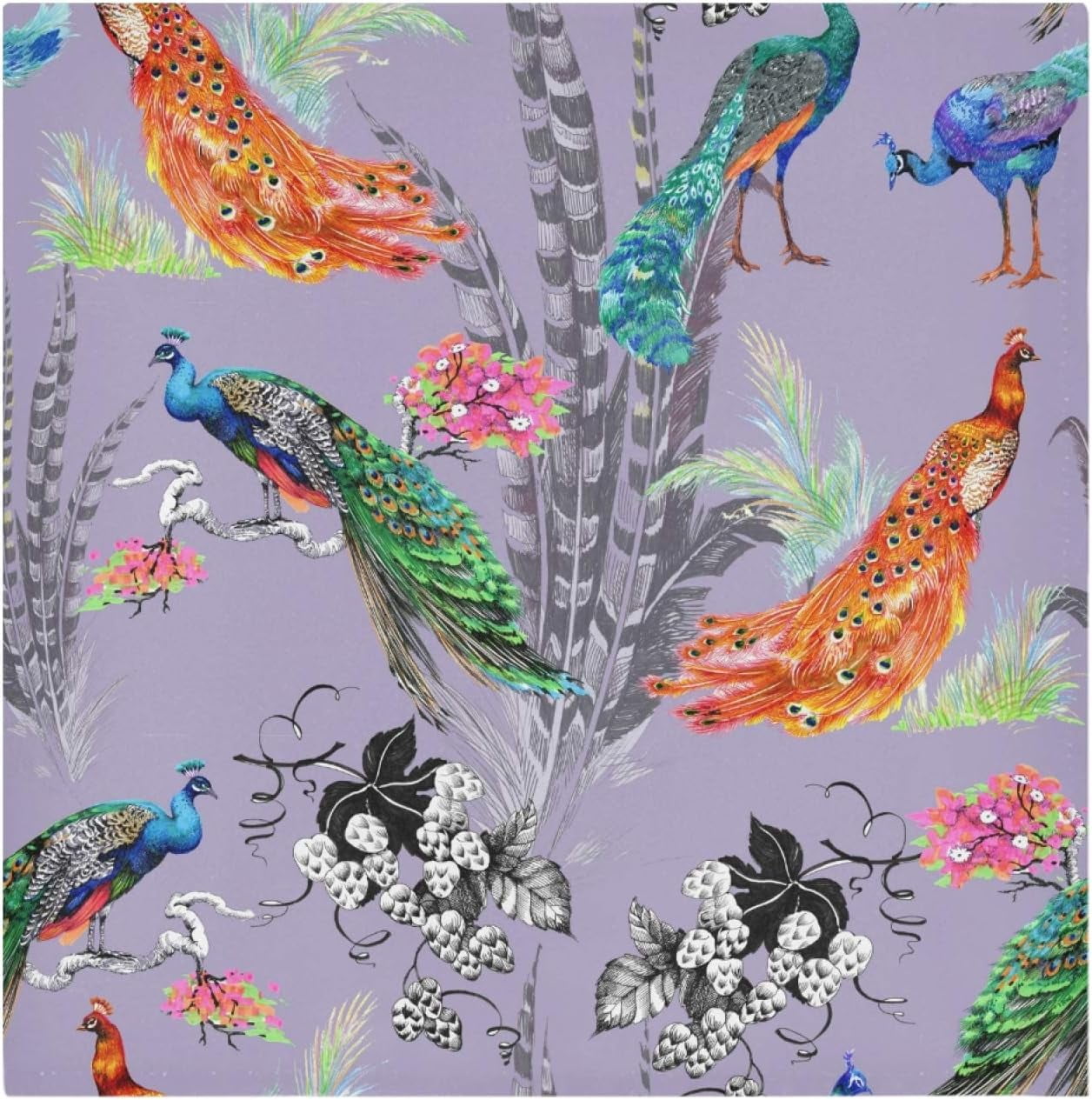 GZHJMY Rooster Flower Summer Cloth Dinner Napkins Everyday Use 20" × 20 ...